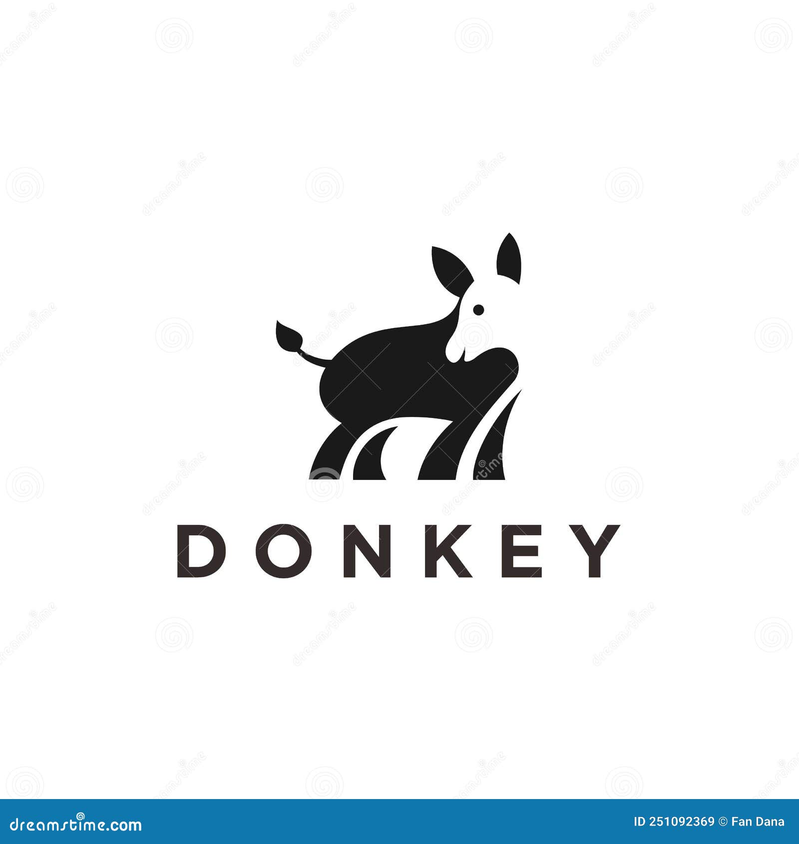 Donkey Logo Icon Design Vector Stock Vector - Illustration of character ...