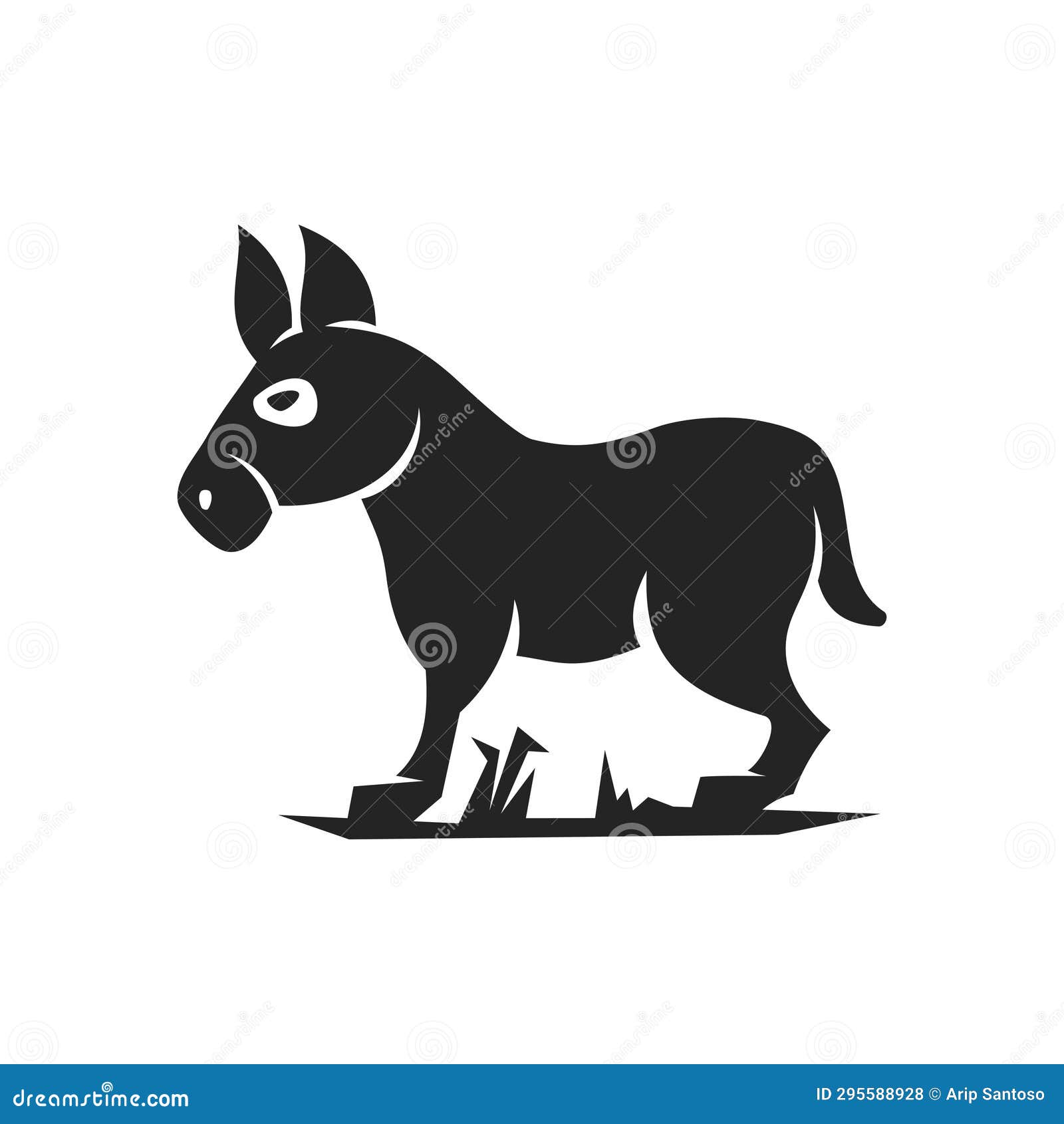 Donkey Logo Template Isolated. Brand Identity. Icon Abstract Vector ...