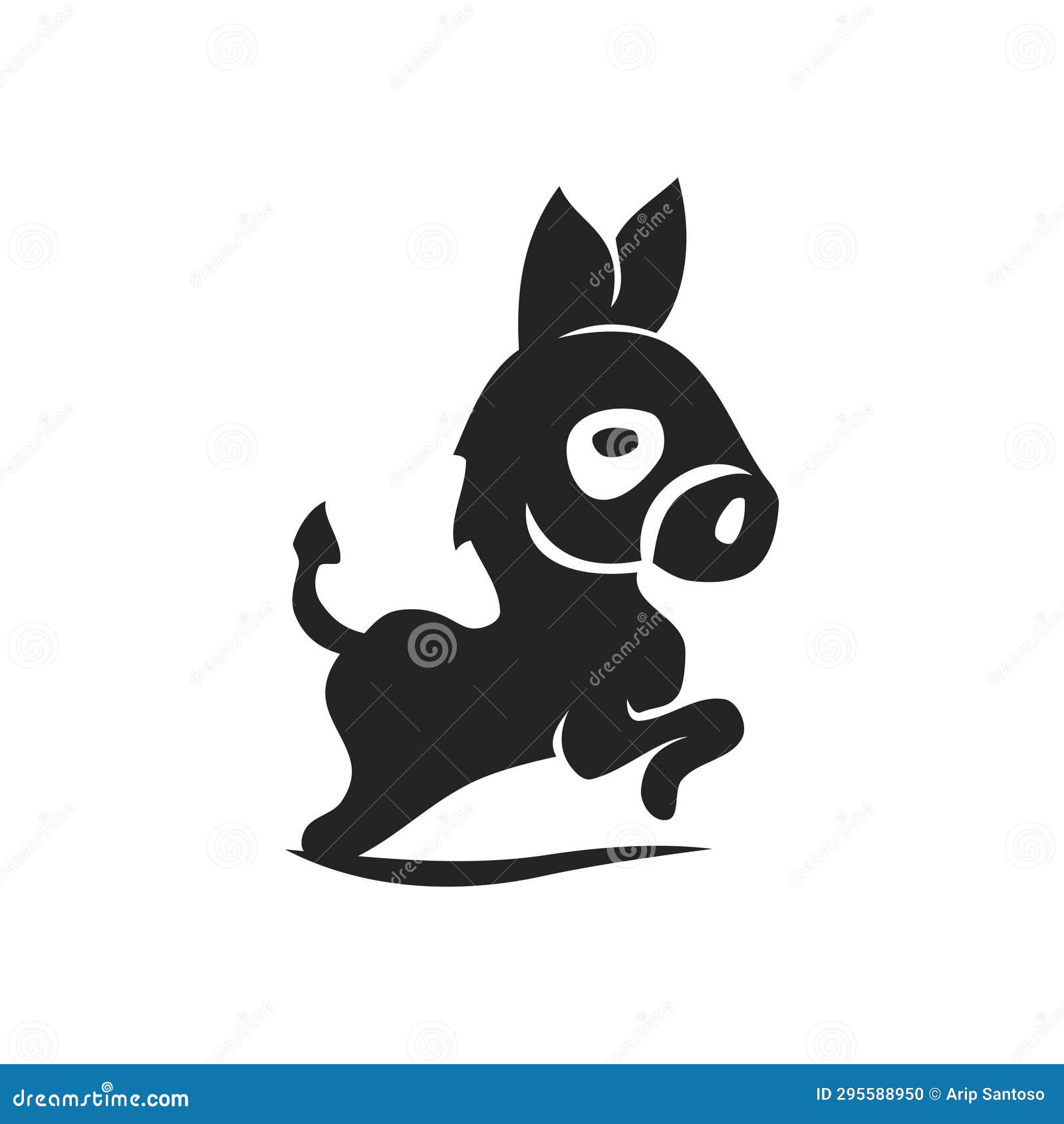 Donkey Logo Template Isolated. Brand Identity. Icon Abstract Vector ...