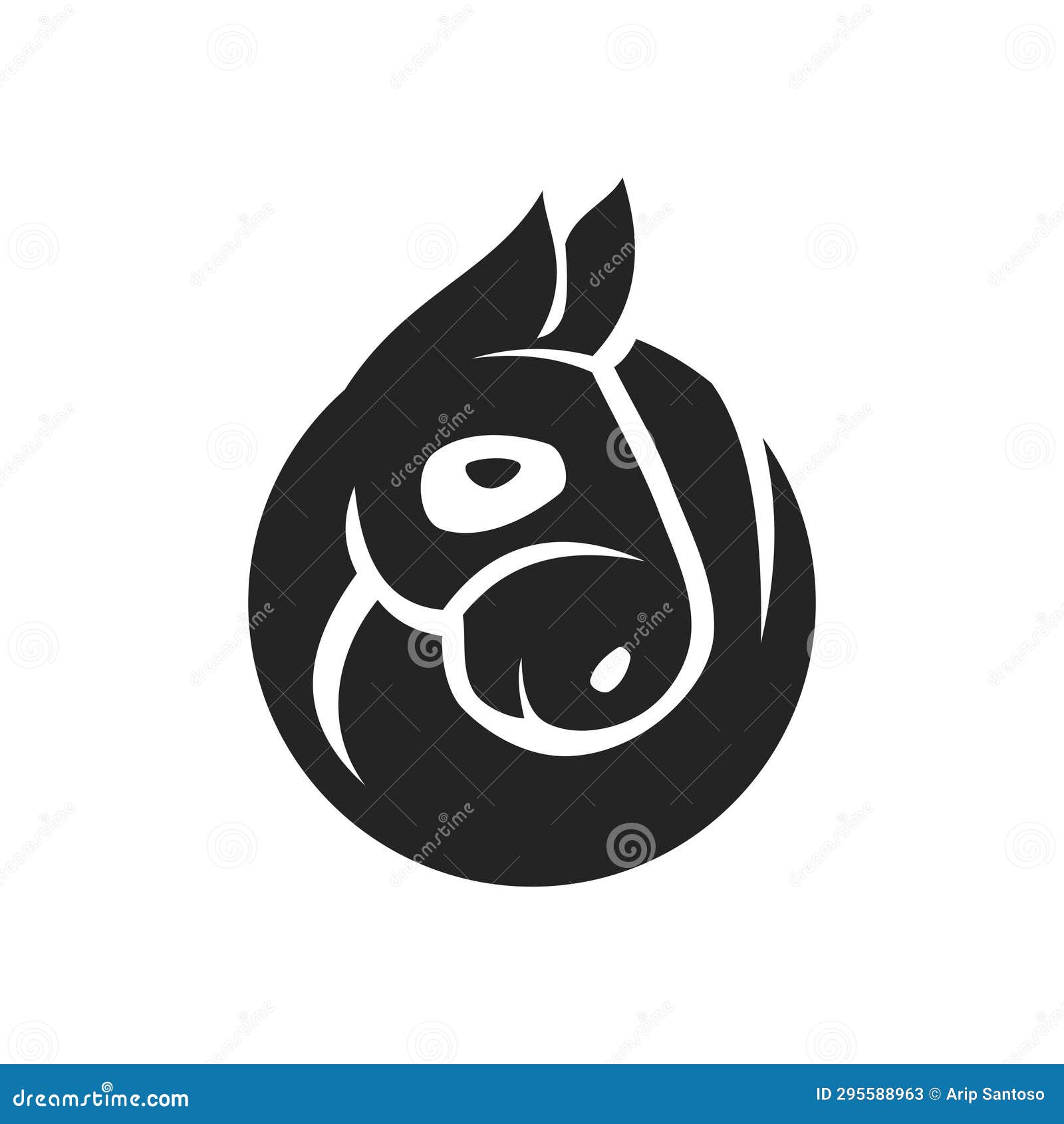 Donkey Logo Template Isolated. Brand Identity. Icon Abstract Vector ...