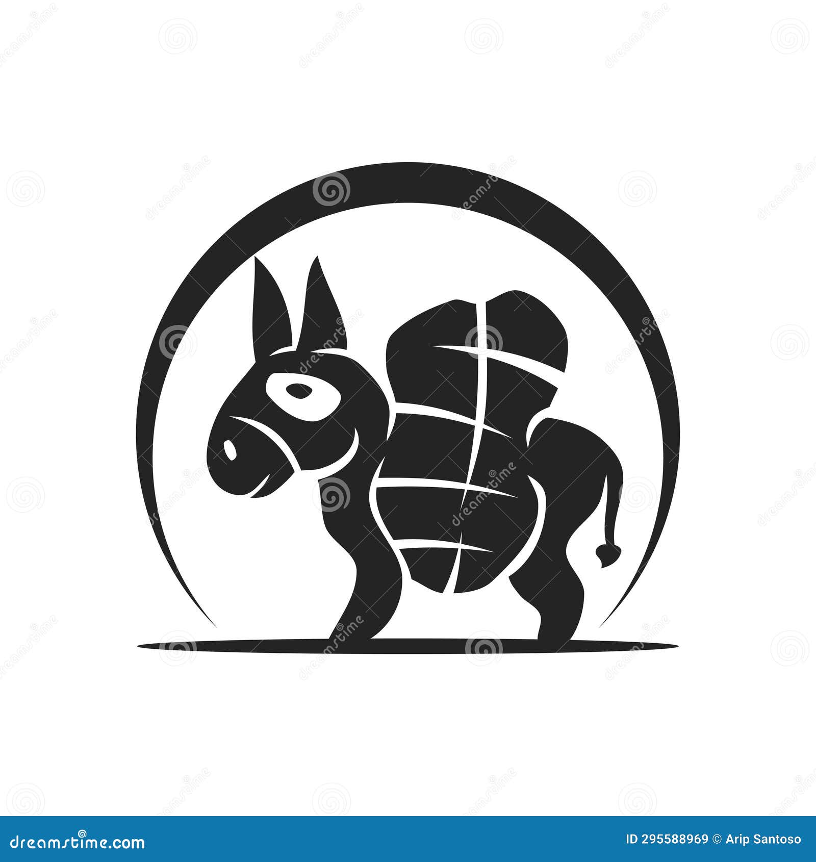 Donkey Logo Template Isolated. Brand Identity. Icon Abstract Vector ...