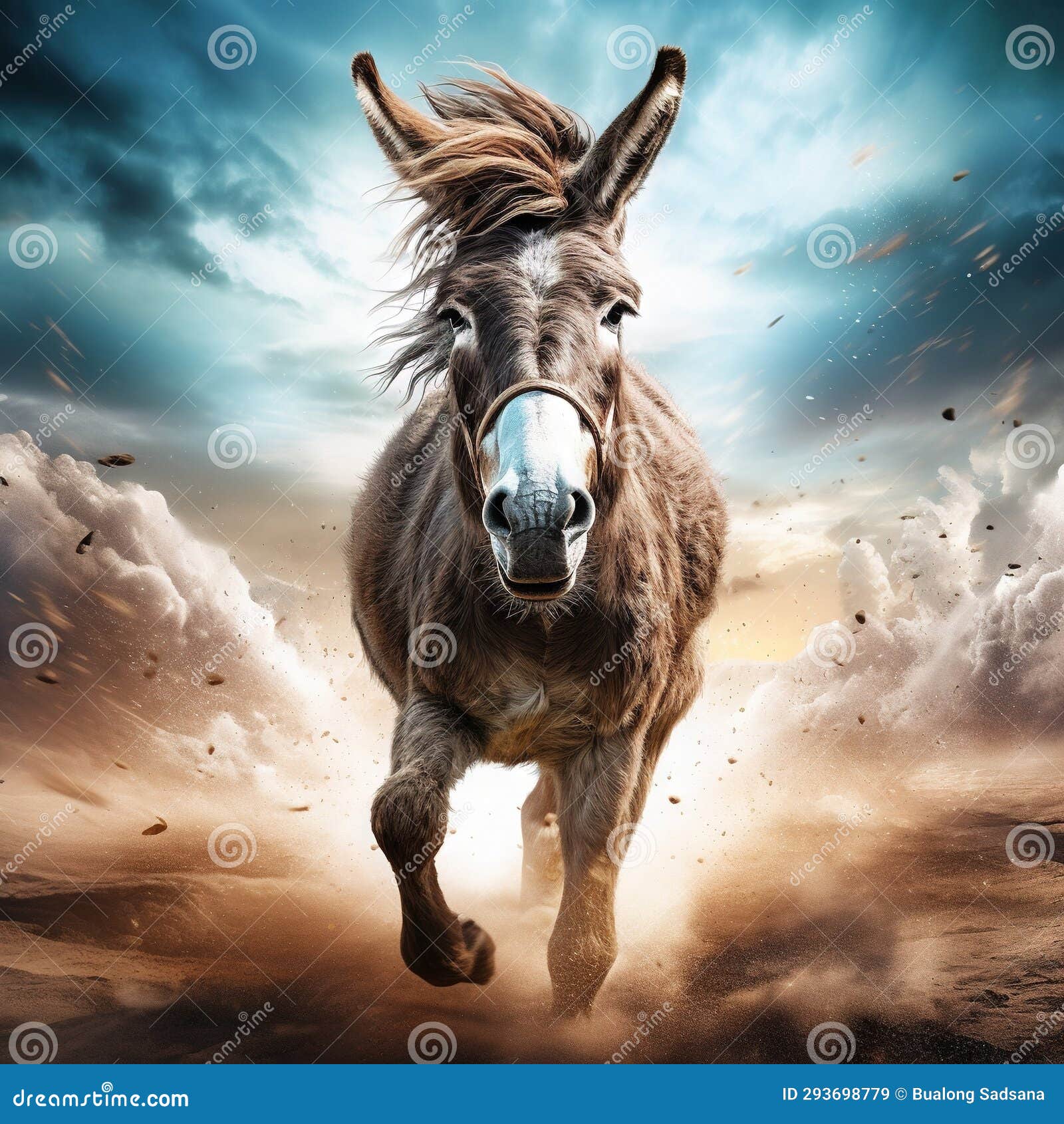 The Donkey Is Made Up Of Particles. The Donkey Consists Of Dots And ...