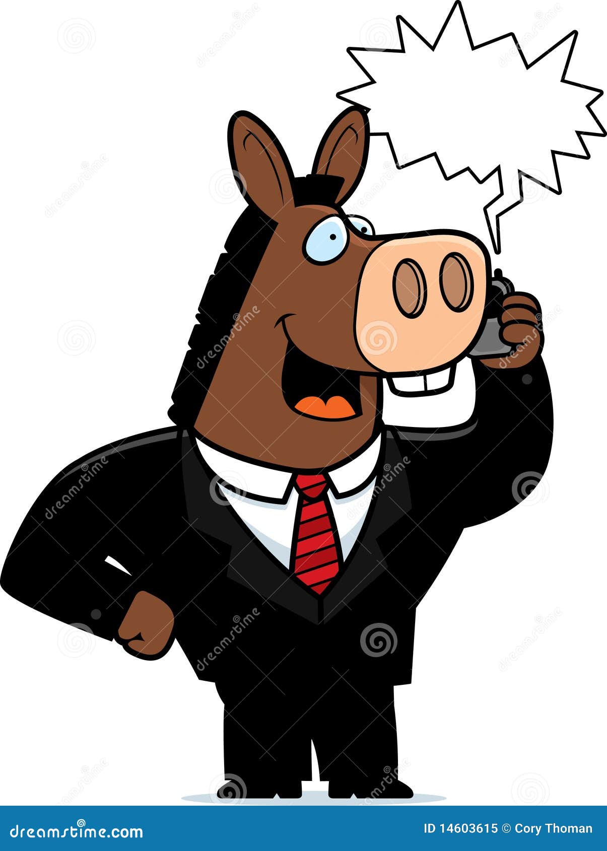 Donkey Phone stock vector. Illustration of businessman - 14603615