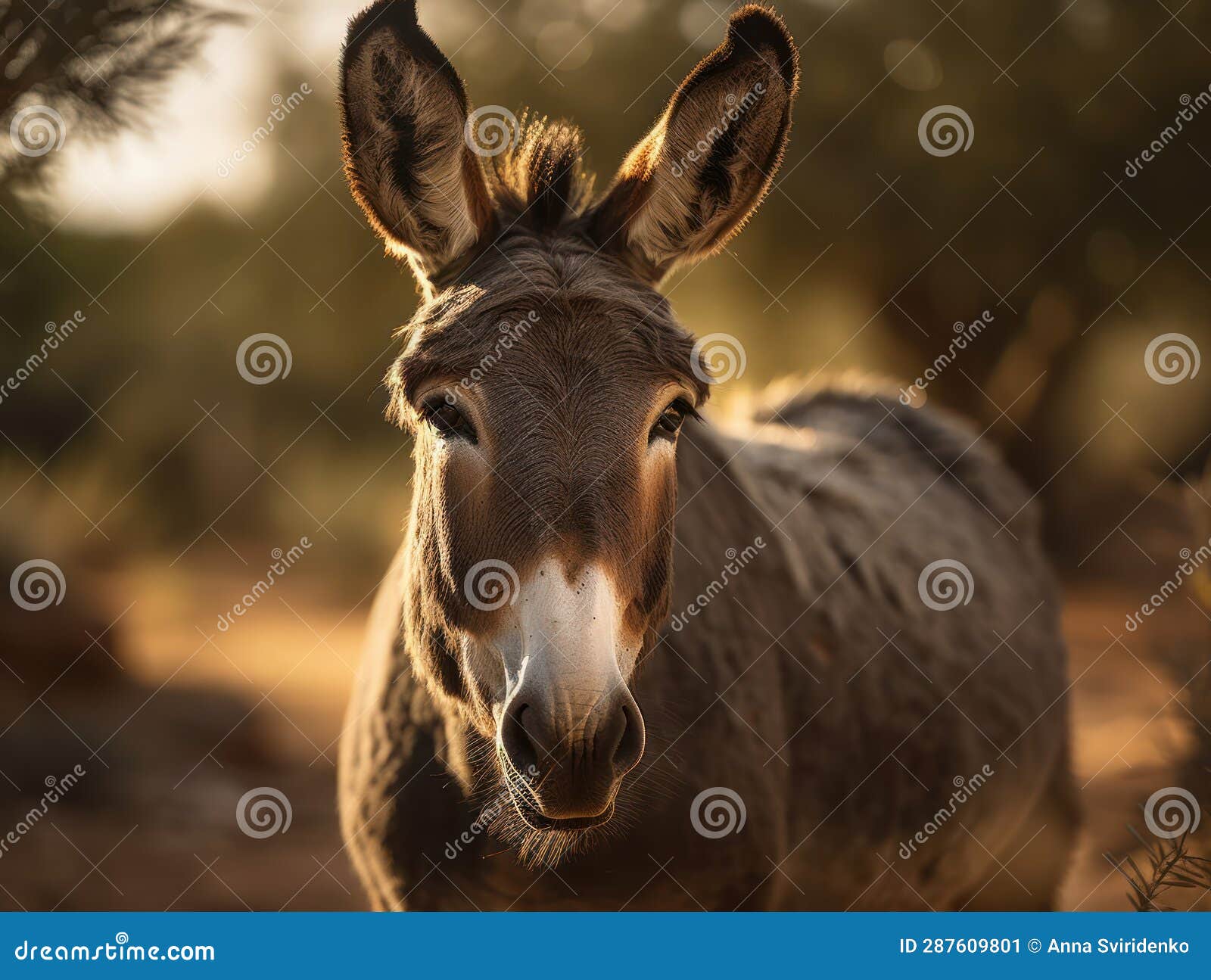 Donkey Portrait Created with Generative AI Technology Stock Image ...
