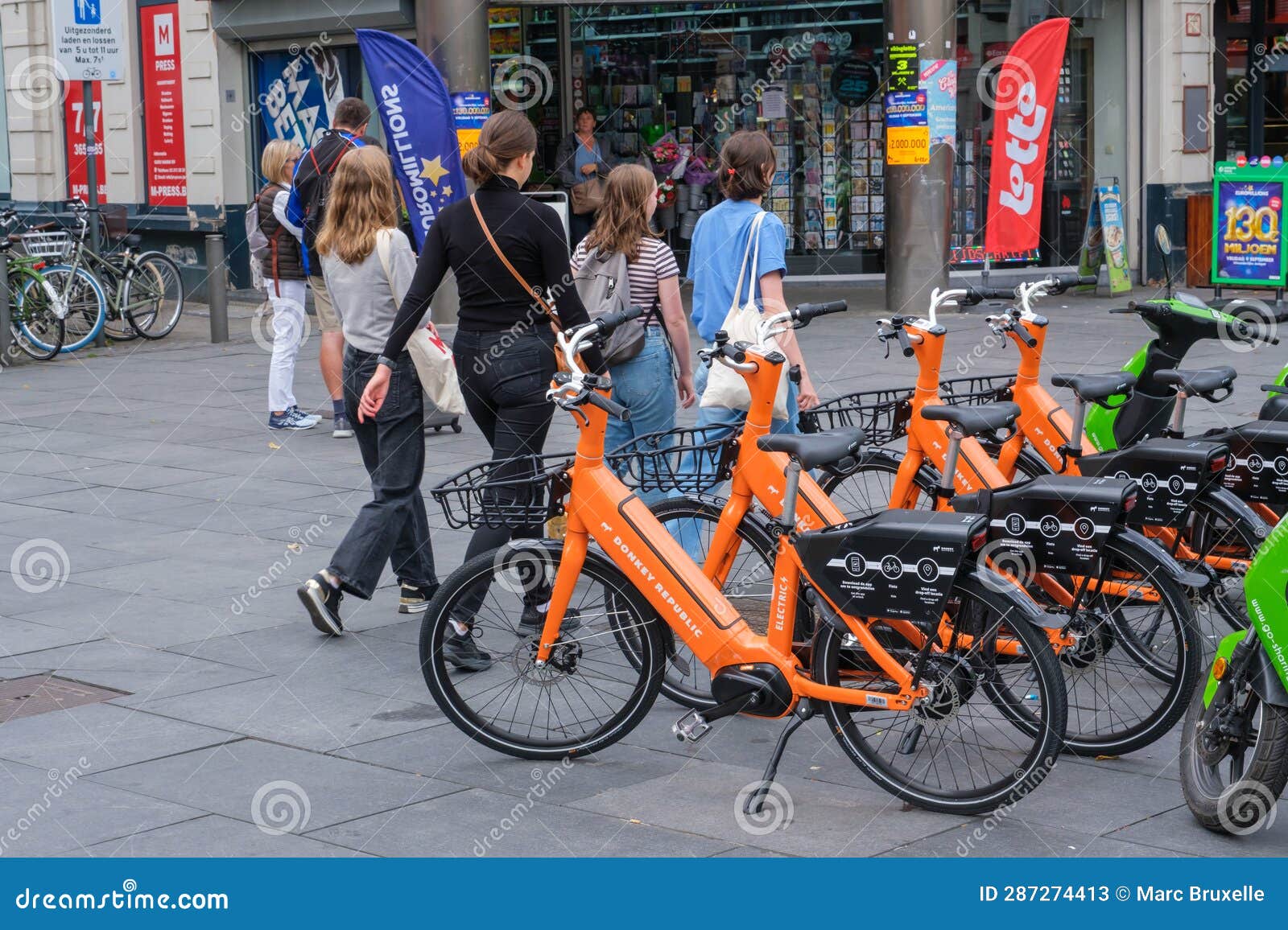 Donkey Republic Shared Electric Bikes Editorial Stock Photo - Image of ...