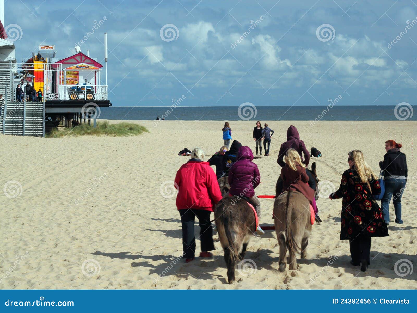 Donkey Riding on Great Yarmouth Beach. Editorial Photo - Image of sand ...