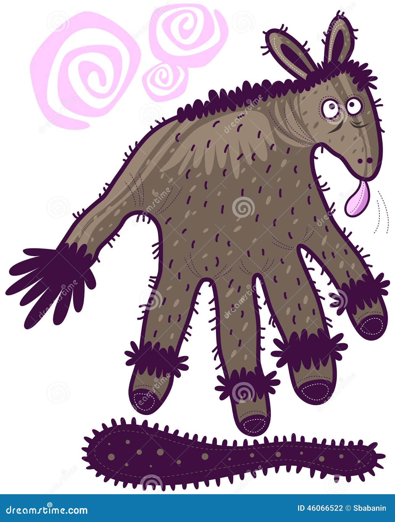 Donkey-shaped hands stock vector. Illustration of symbol - 46066522