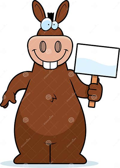 Donkey Sign stock vector. Illustration of holding, sign - 13614421