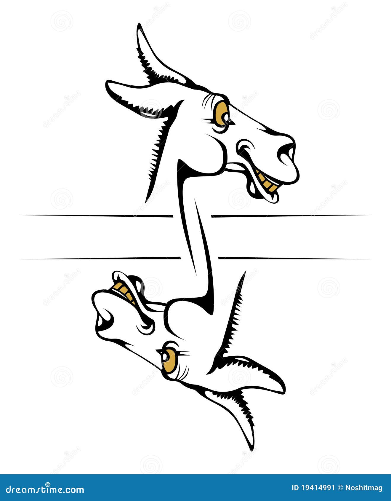 Donkey smile face stock vector. Illustration of humor - 19414991