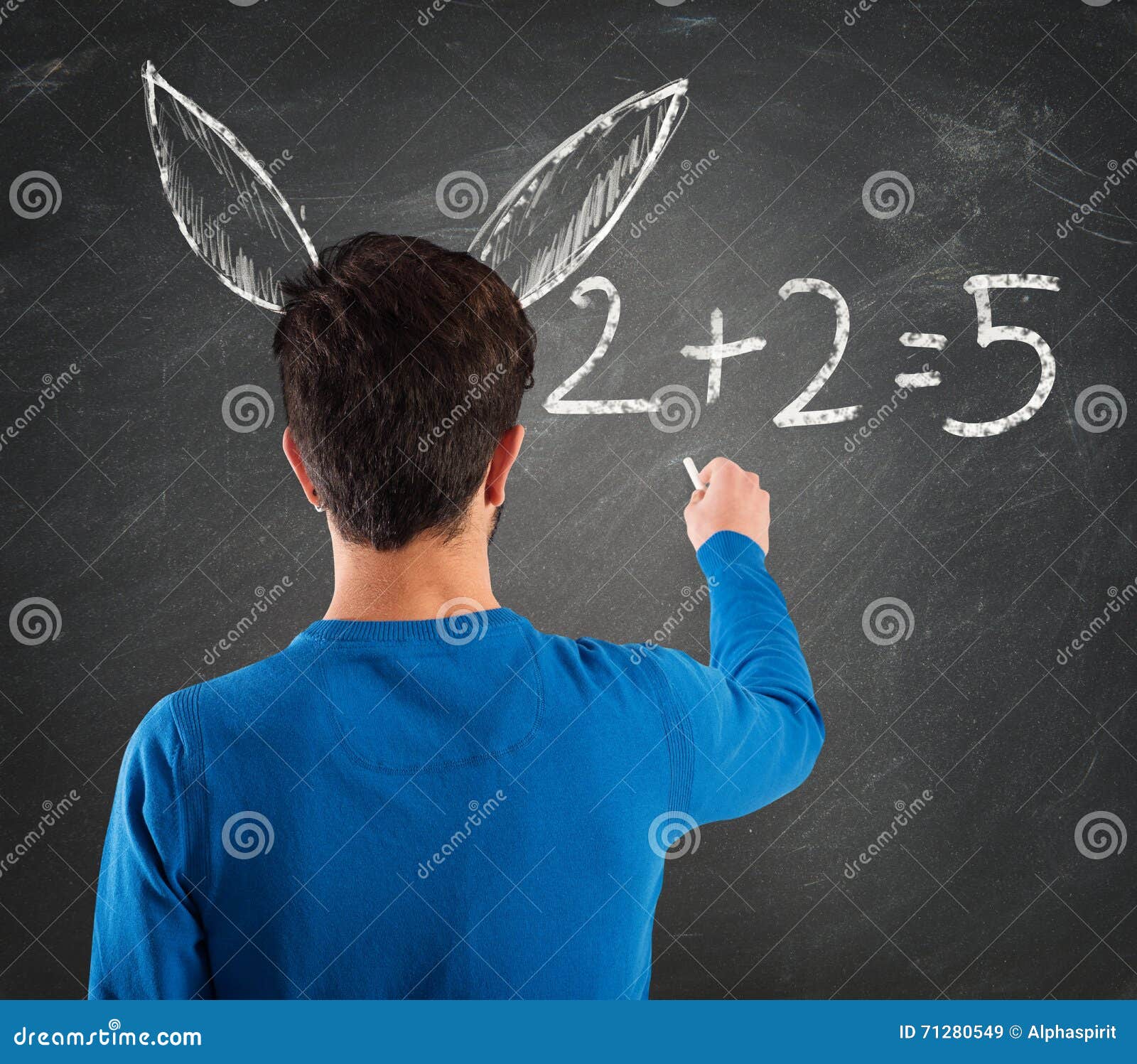 Donkey student stock image. Image of chalkboard, classroom - 71280549