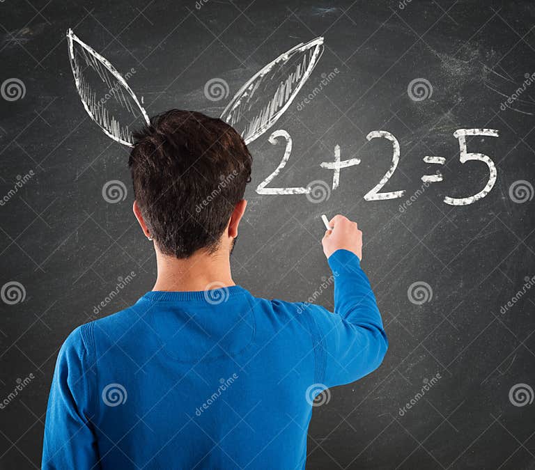 Donkey student stock image. Image of chalkboard, classroom - 71280549
