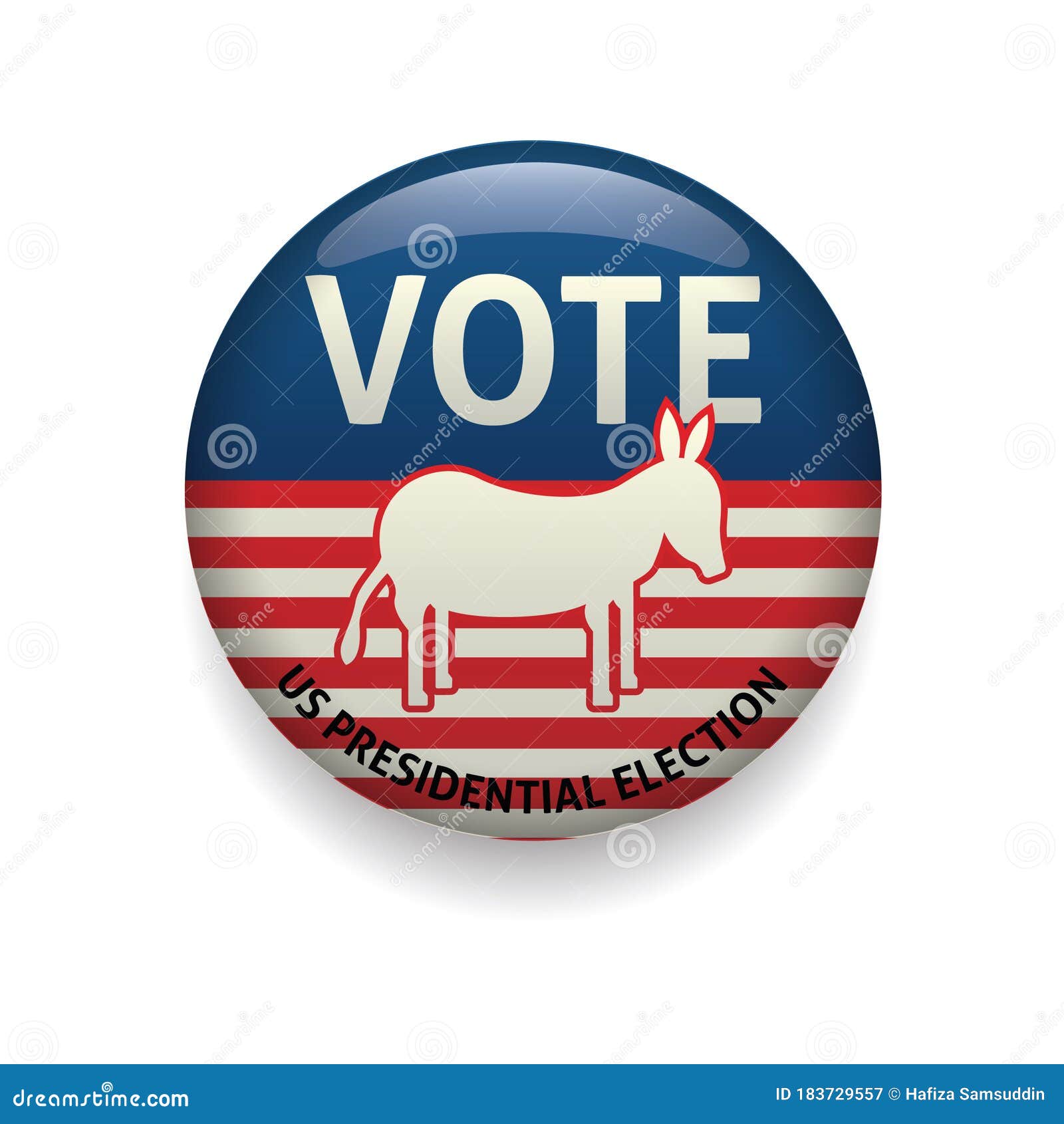 Donkey Vote Badge. Vector Illustration Decorative Background Design ...