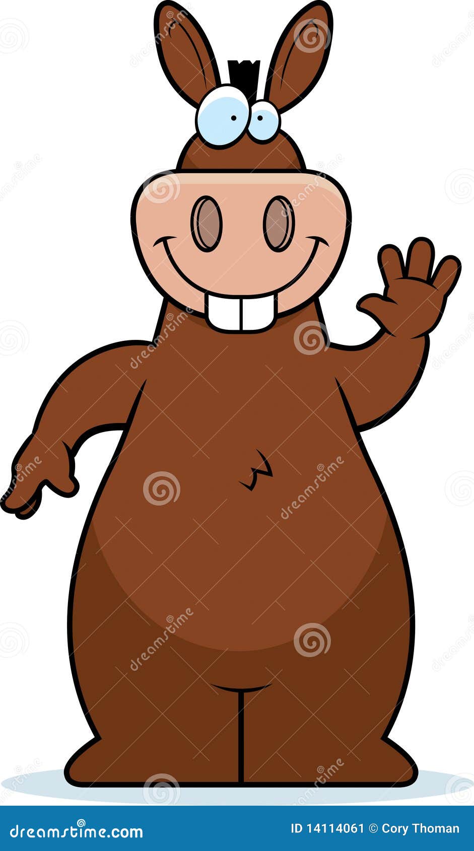 Donkey Waving stock vector. Illustration of waving, animal - 14114061