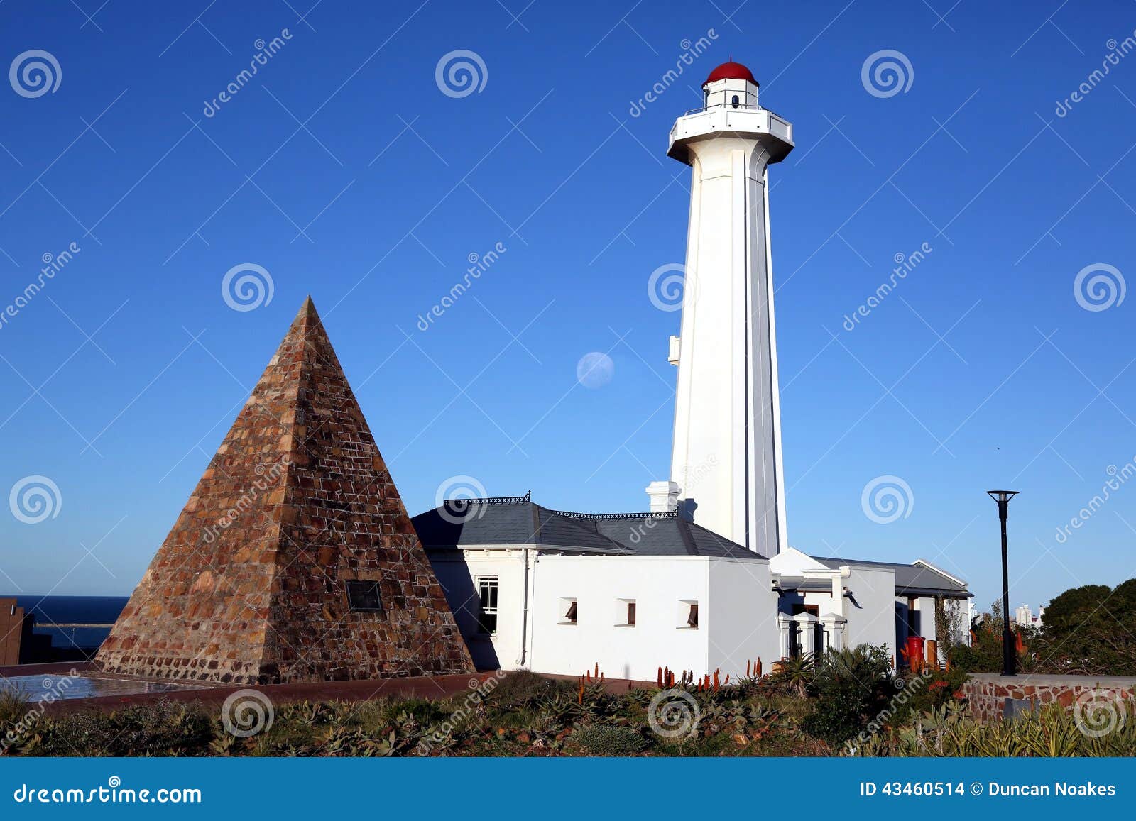 Donkin Lighthouse and Pyramid in Port Elizabeth Stock Photo - Image of ...