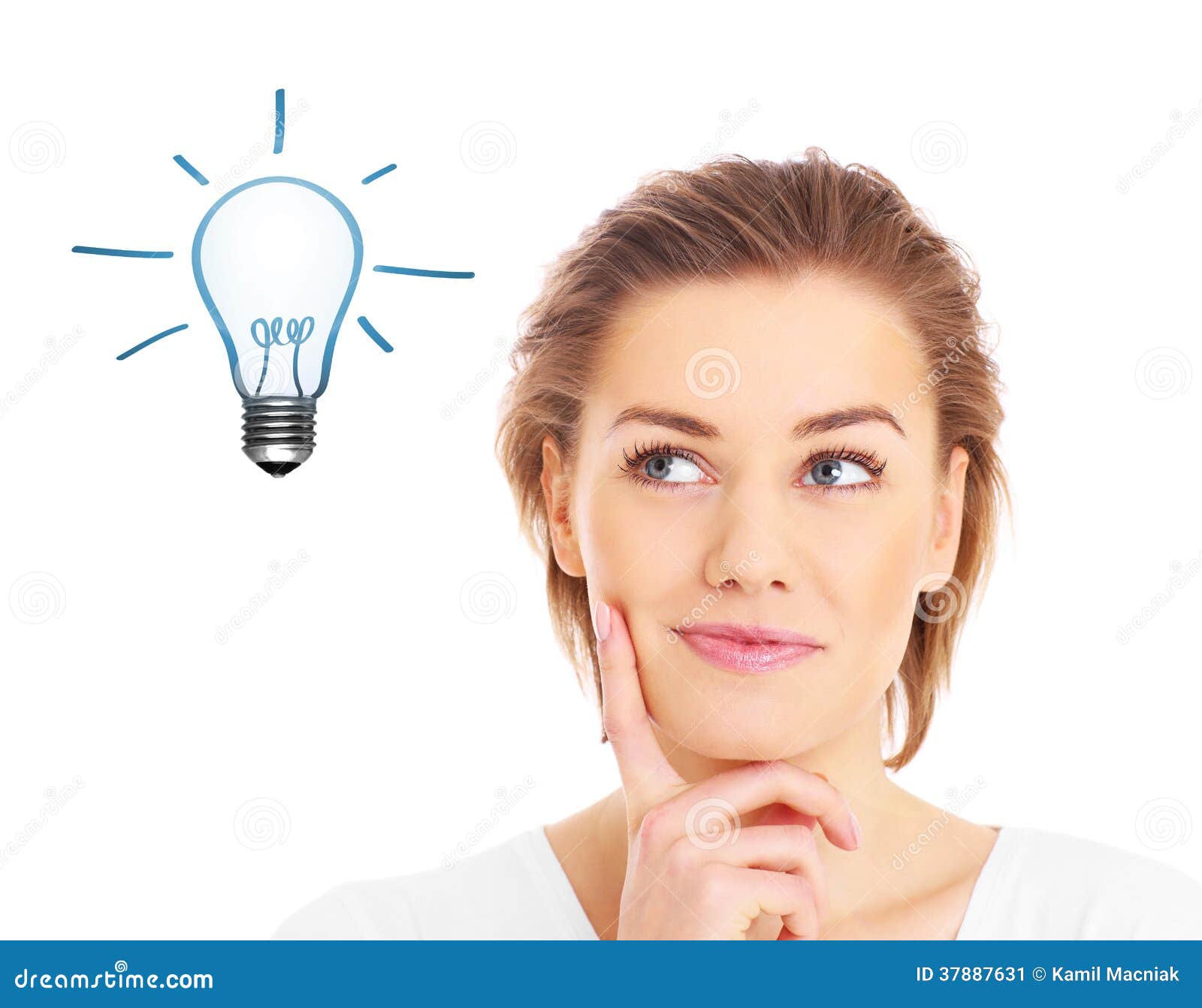 Donna che ha idea immagine stock. Immagine di persona - 37887631