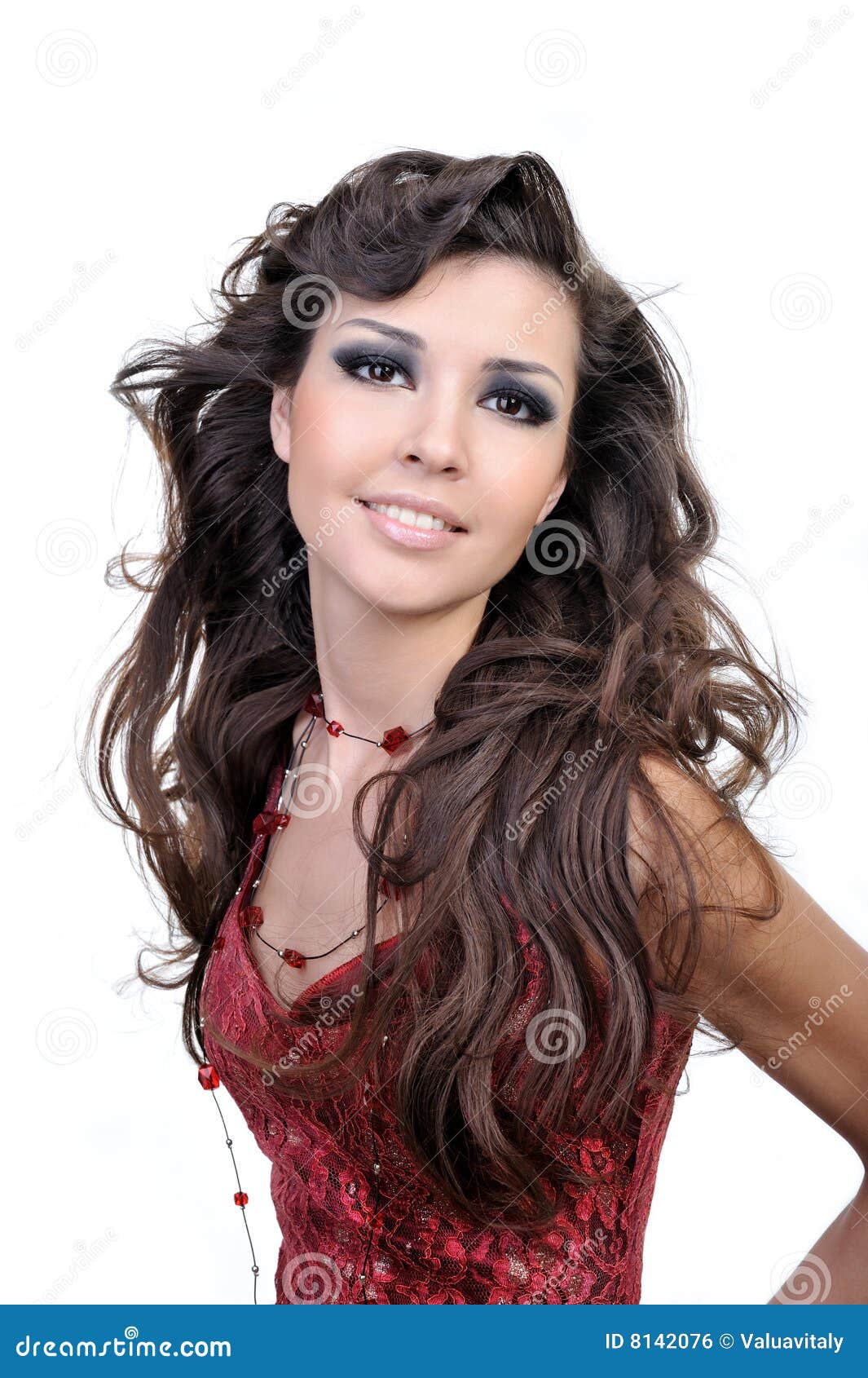 Donna Con I Bei Capelli Marroni Fotografia Stock - Immagine di femmina ...