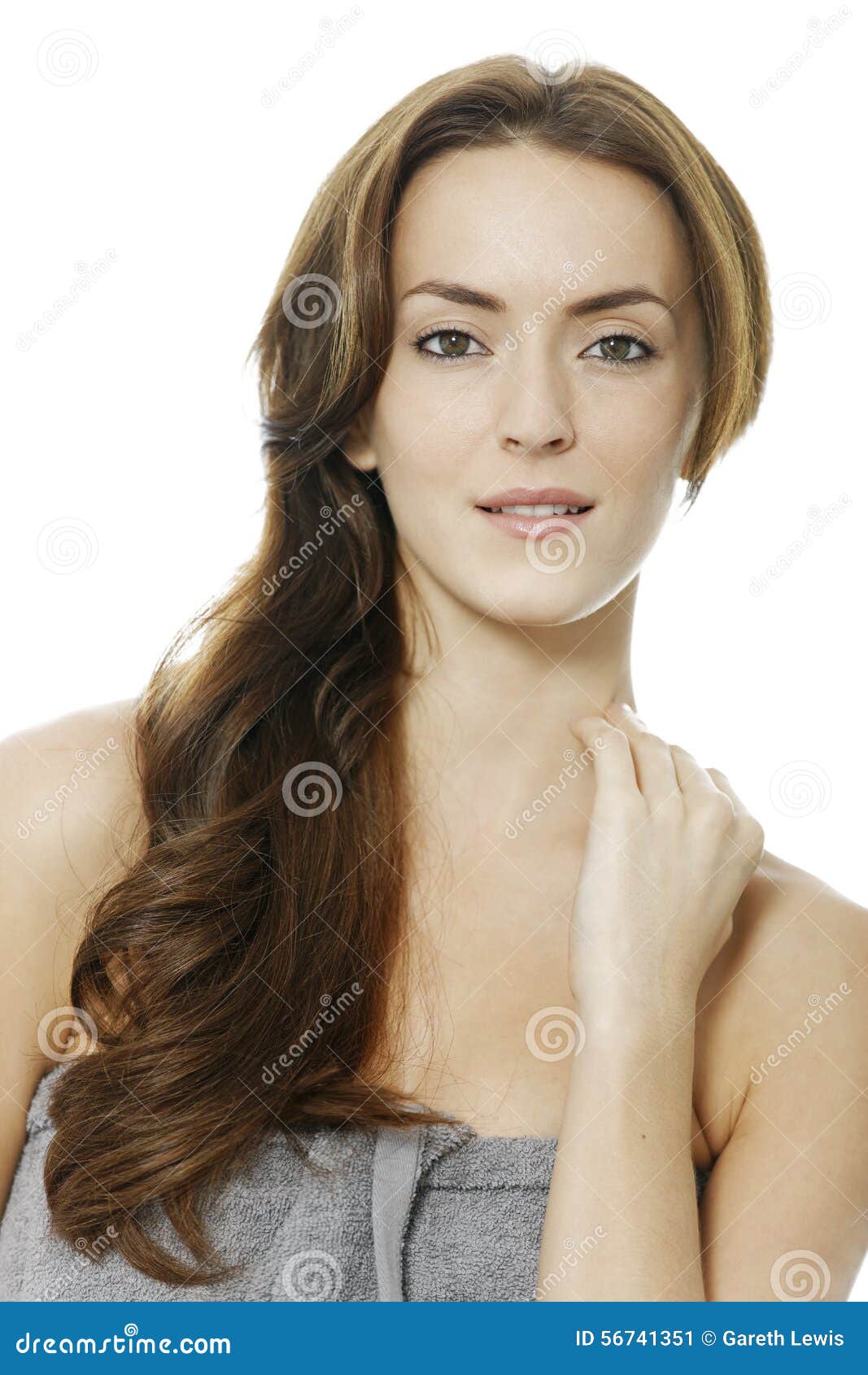 Donna Con I Capelli Lunghi Di Brown Immagine Stock - Immagine di ...