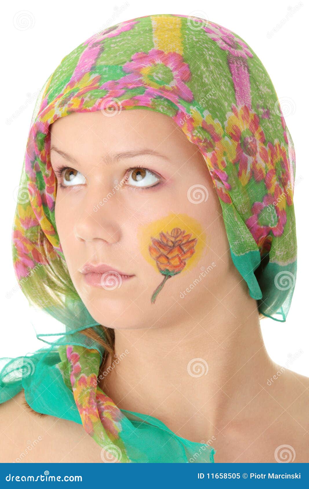 Donna con il fiore immagine stock. Immagine di bellezza - 11658505