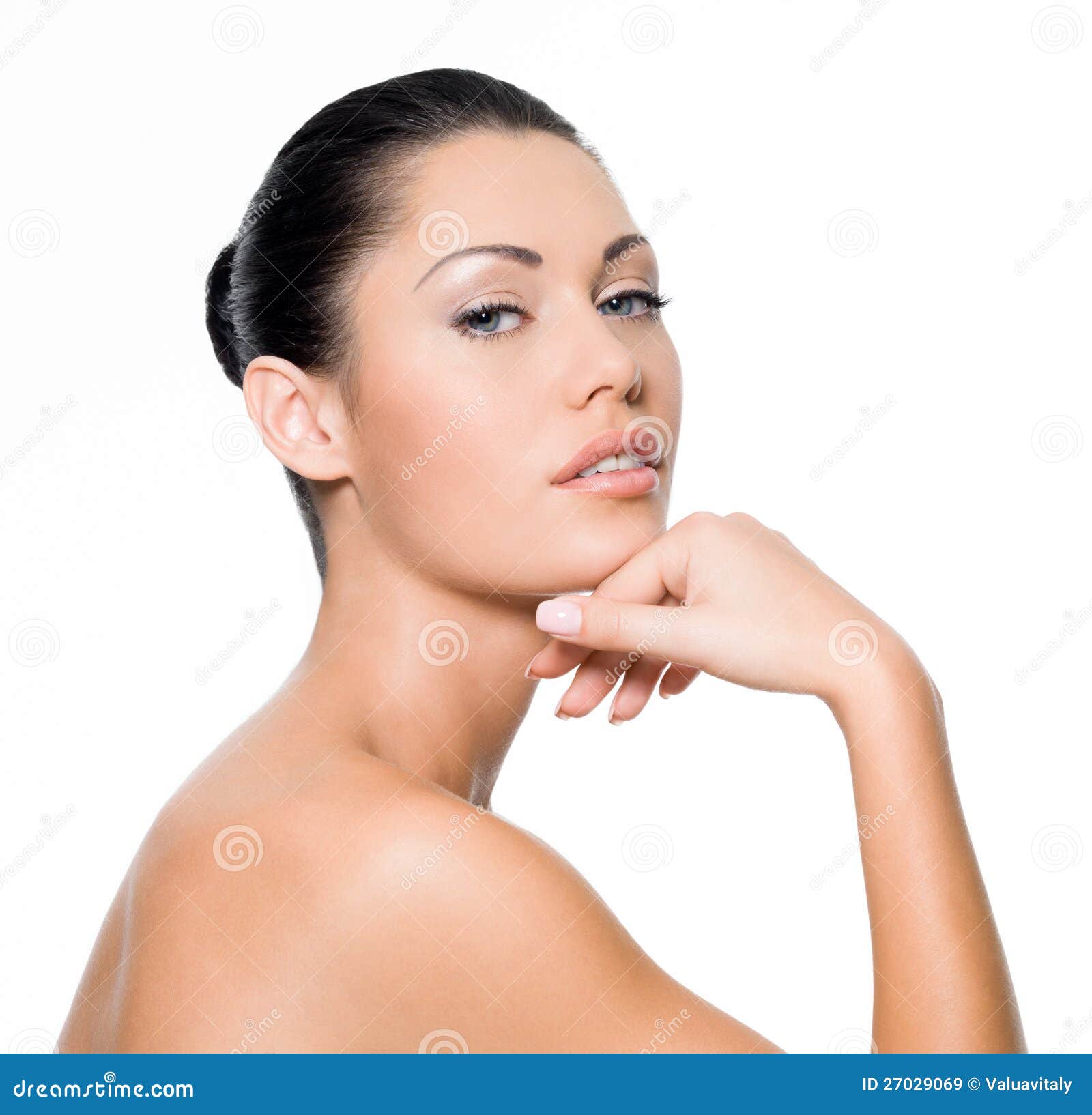 Donna con pelle perfetta immagine stock. Immagine di fresco - 27029069