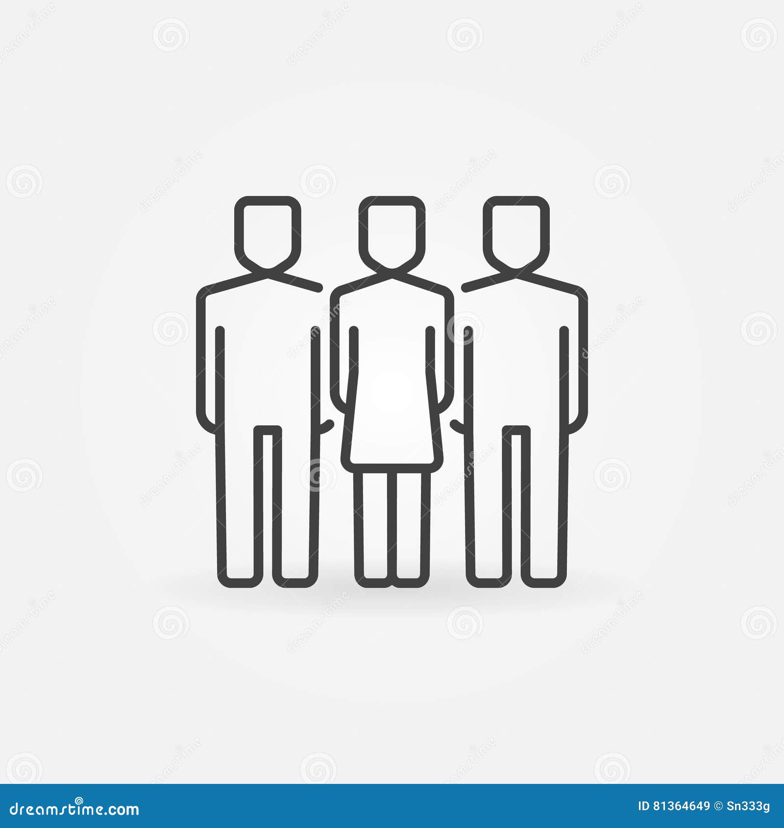 Donna Con Un'icona Di Due Uomini Illustrazione Vettoriale ...