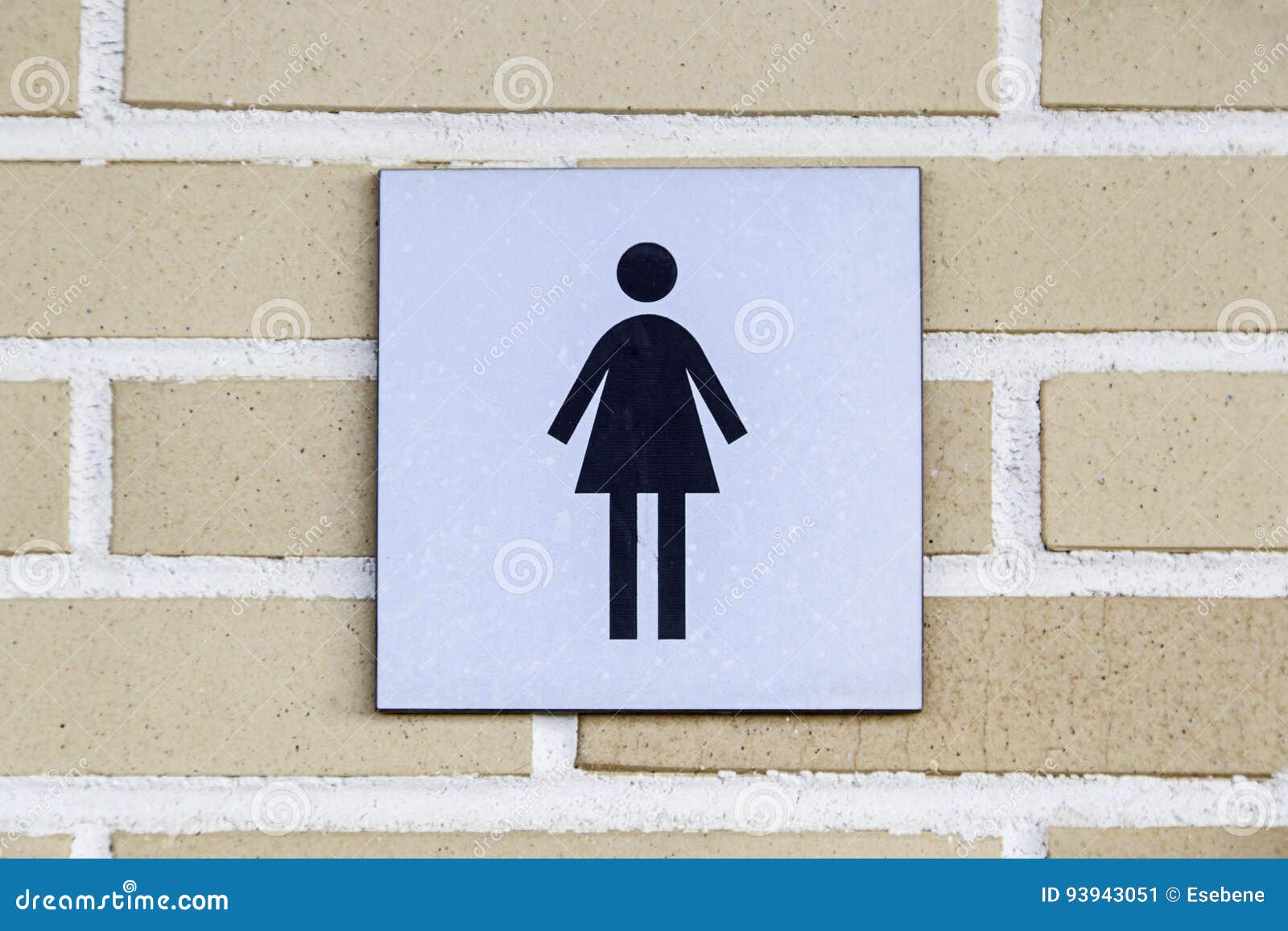 Donna del segno del bagno immagine stock. Immagine di ragazza - 93943051