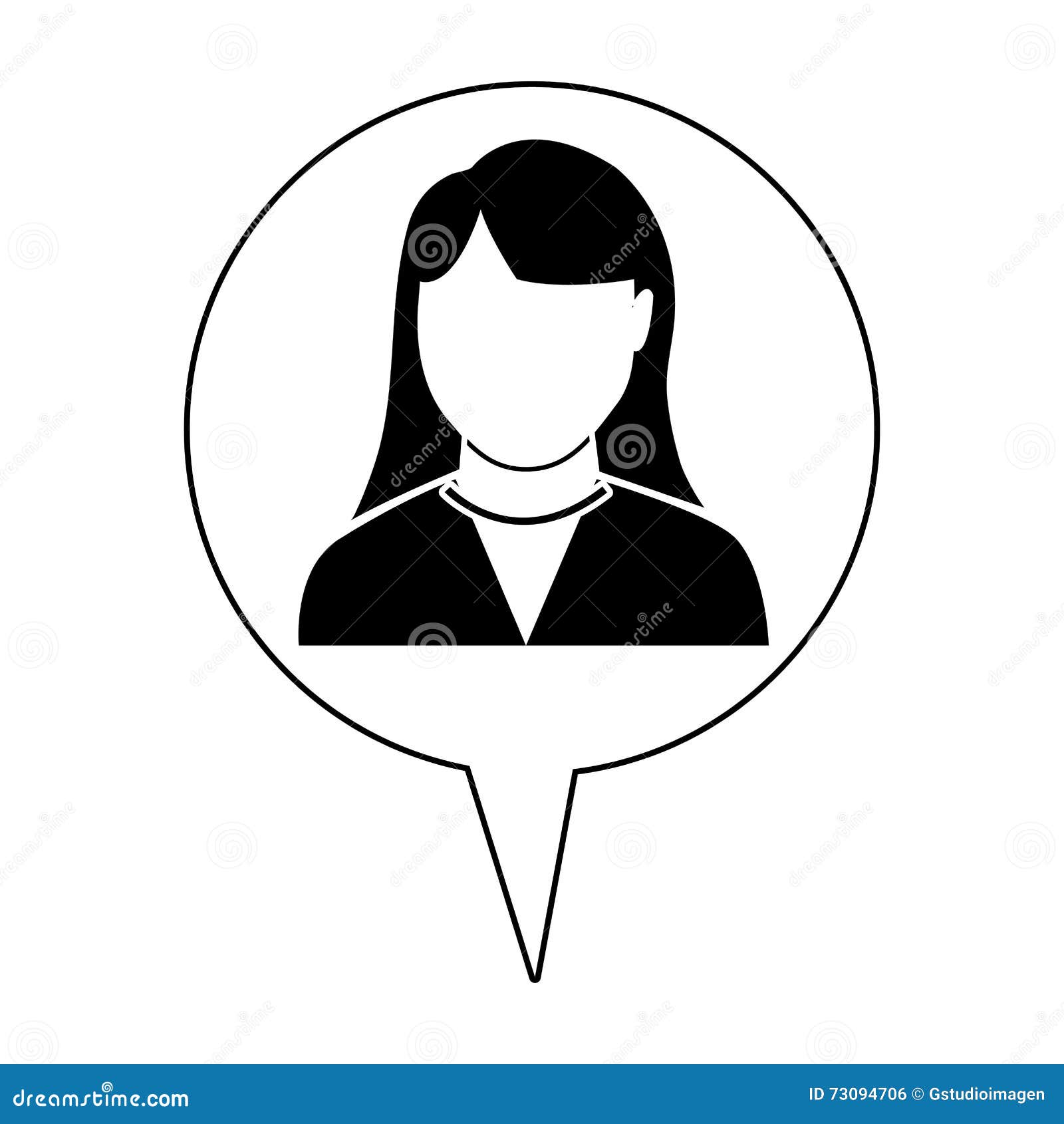 Donna Dell'avatar Ed Icona Infographic Illustrazione di Stock ...