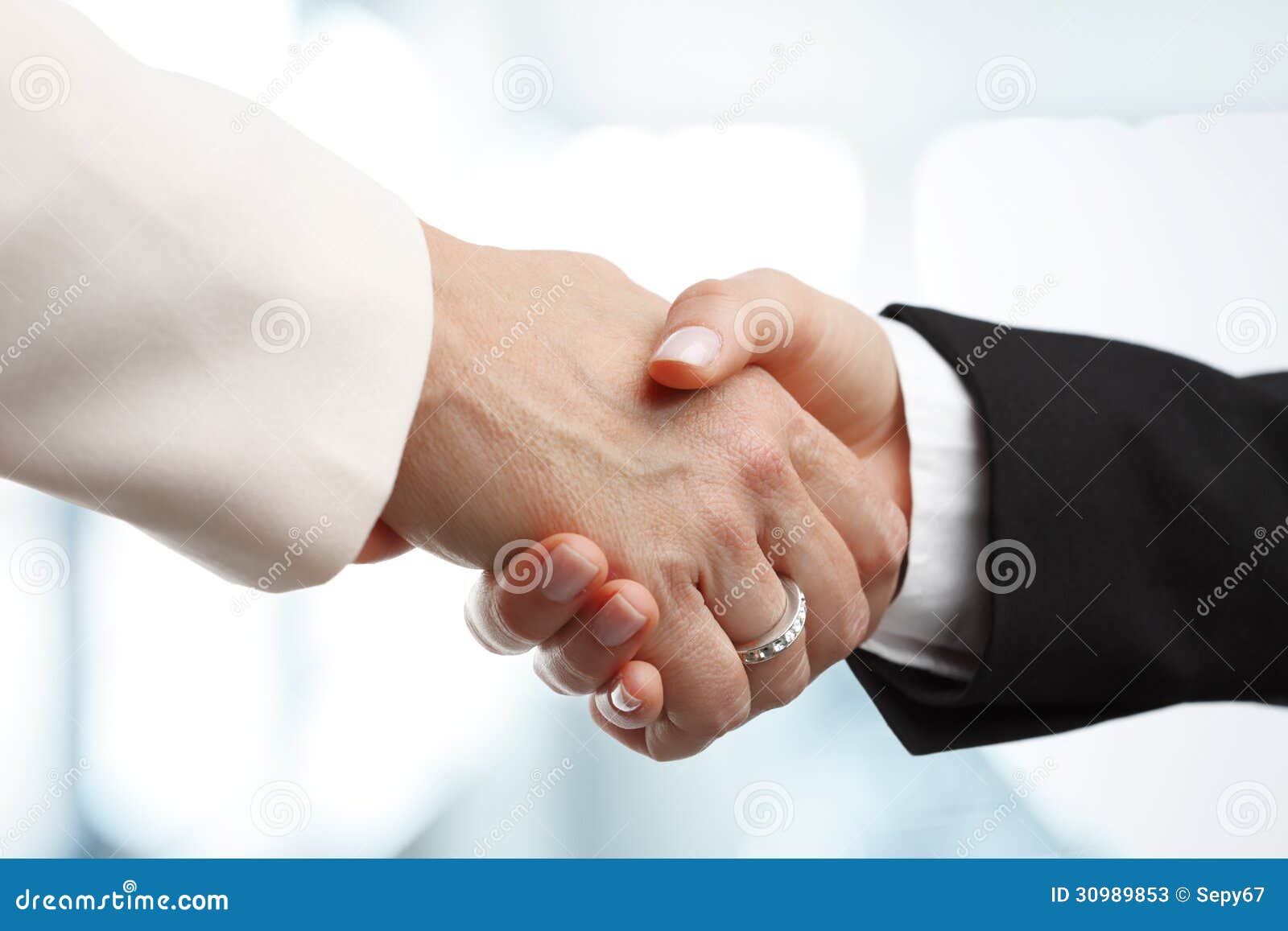 Donna Di Affari Che Stringe Le Mani Immagine Stock - Immagine di ...