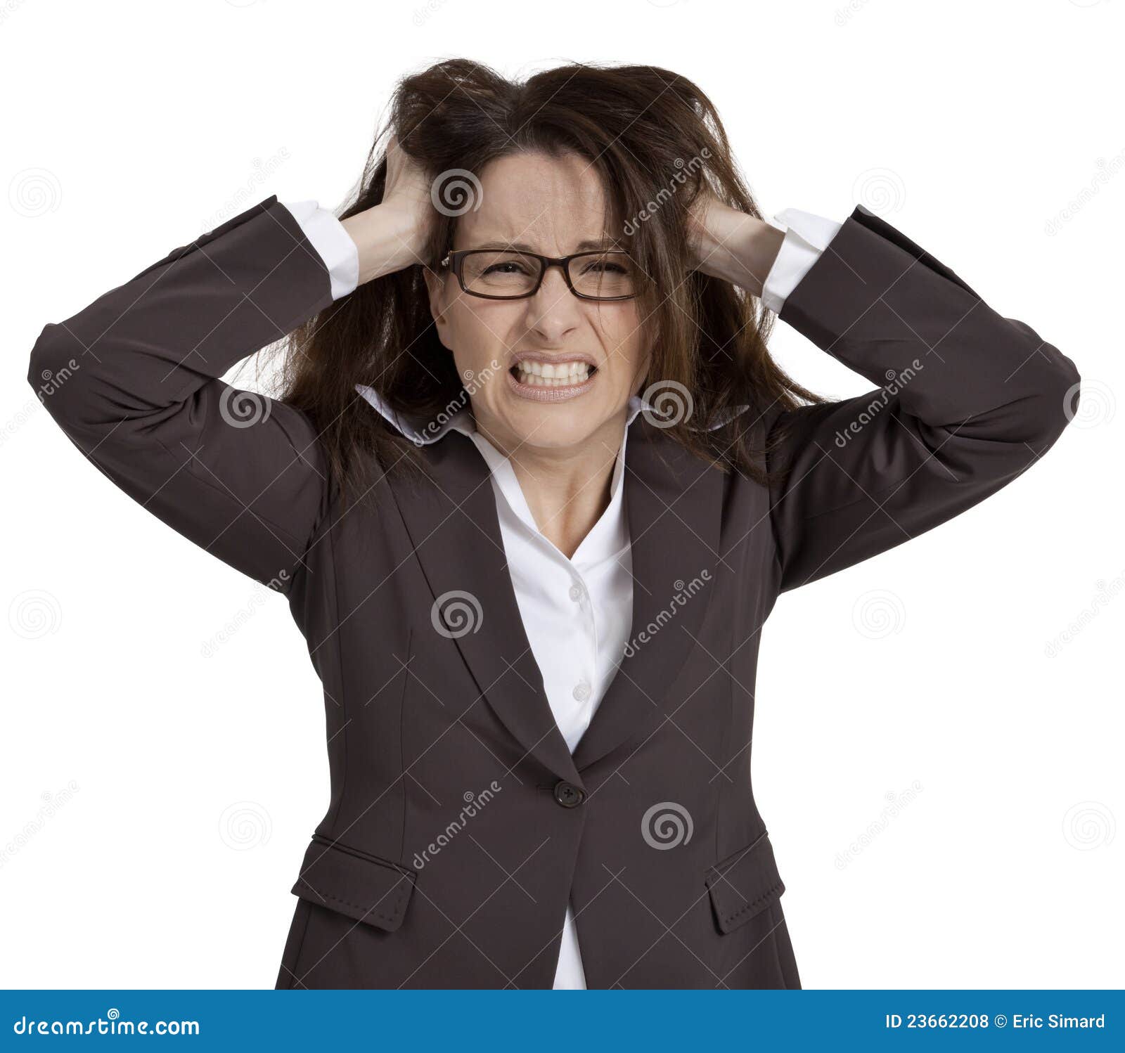 Donna di affari frustrata fotografia stock. Immagine di infastidito ...