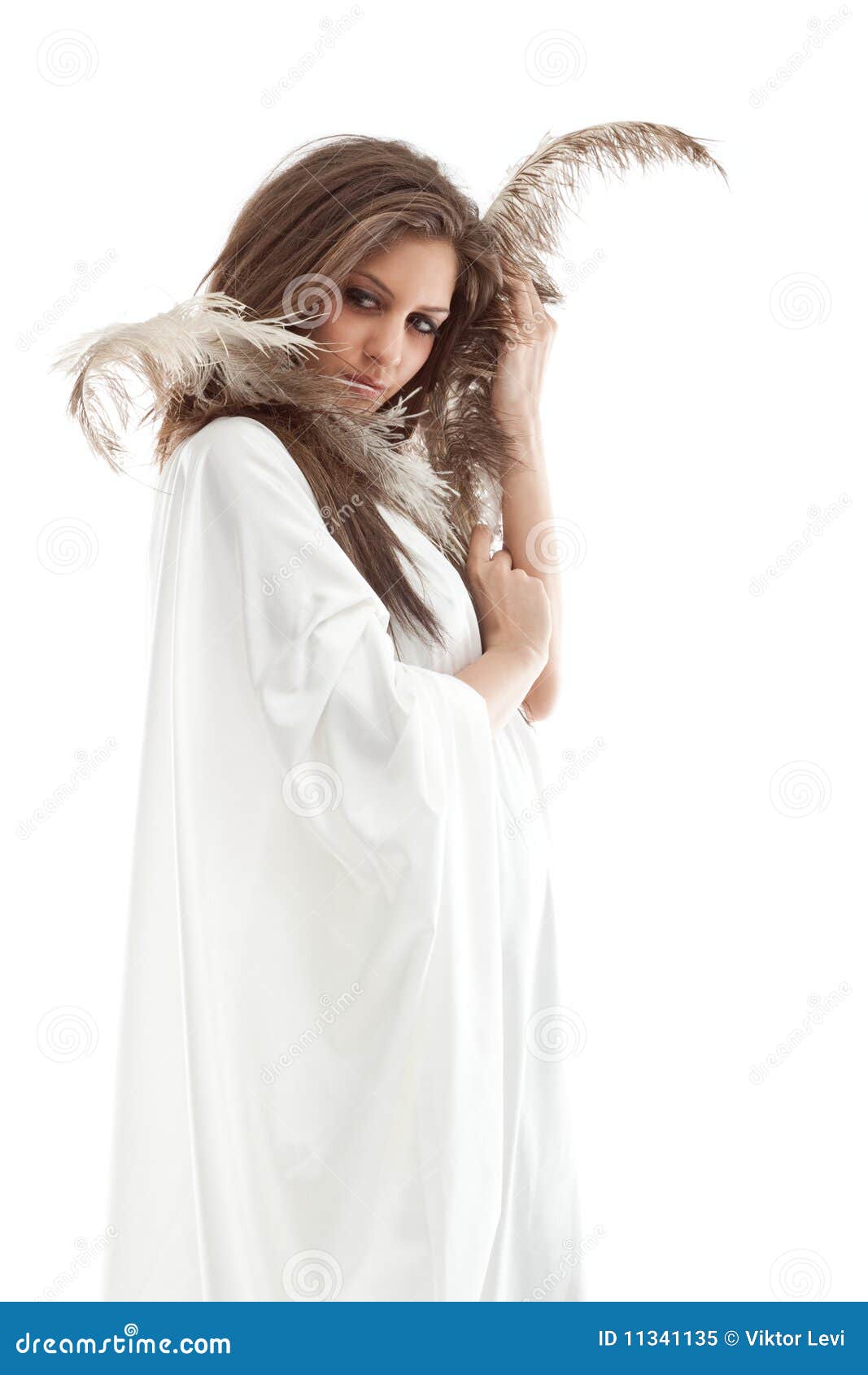 Donna di angelo immagine stock. Immagine di luminoso - 11341135