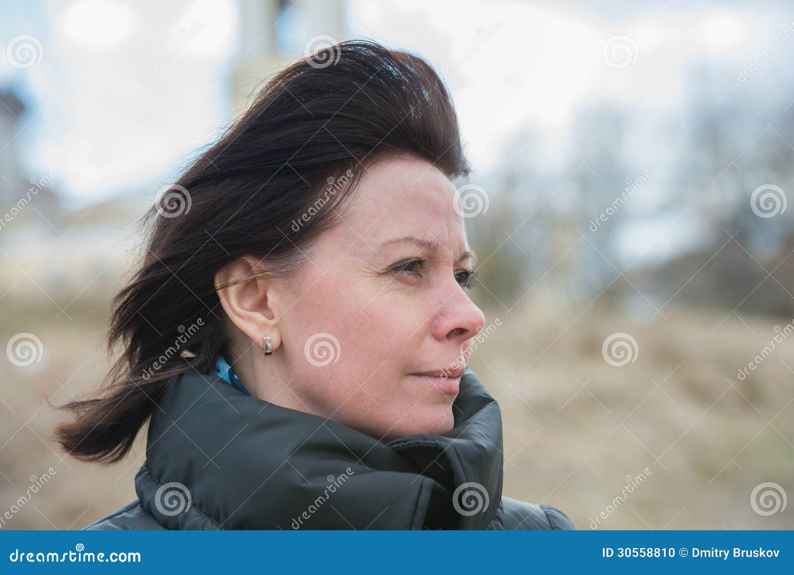 Donna di mezza età castana fotografia stock. Immagine di idoneità ...