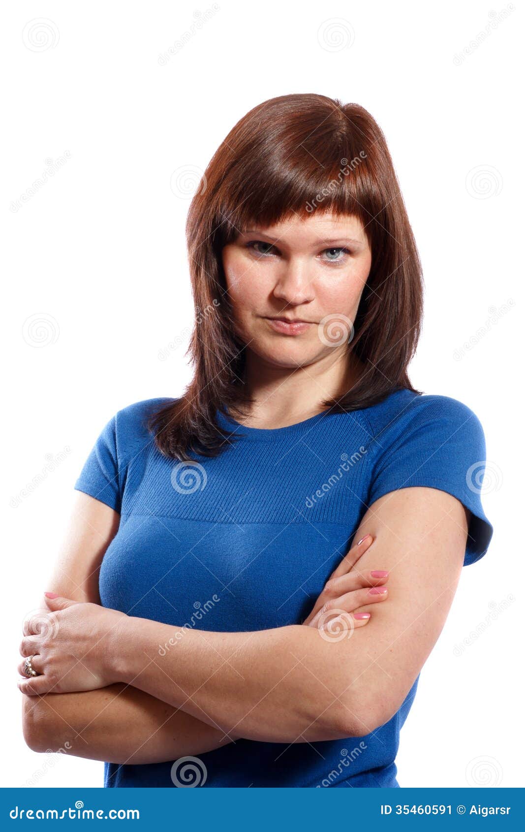 Donna di mezza età seria immagine stock. Immagine di caucasico - 35460591