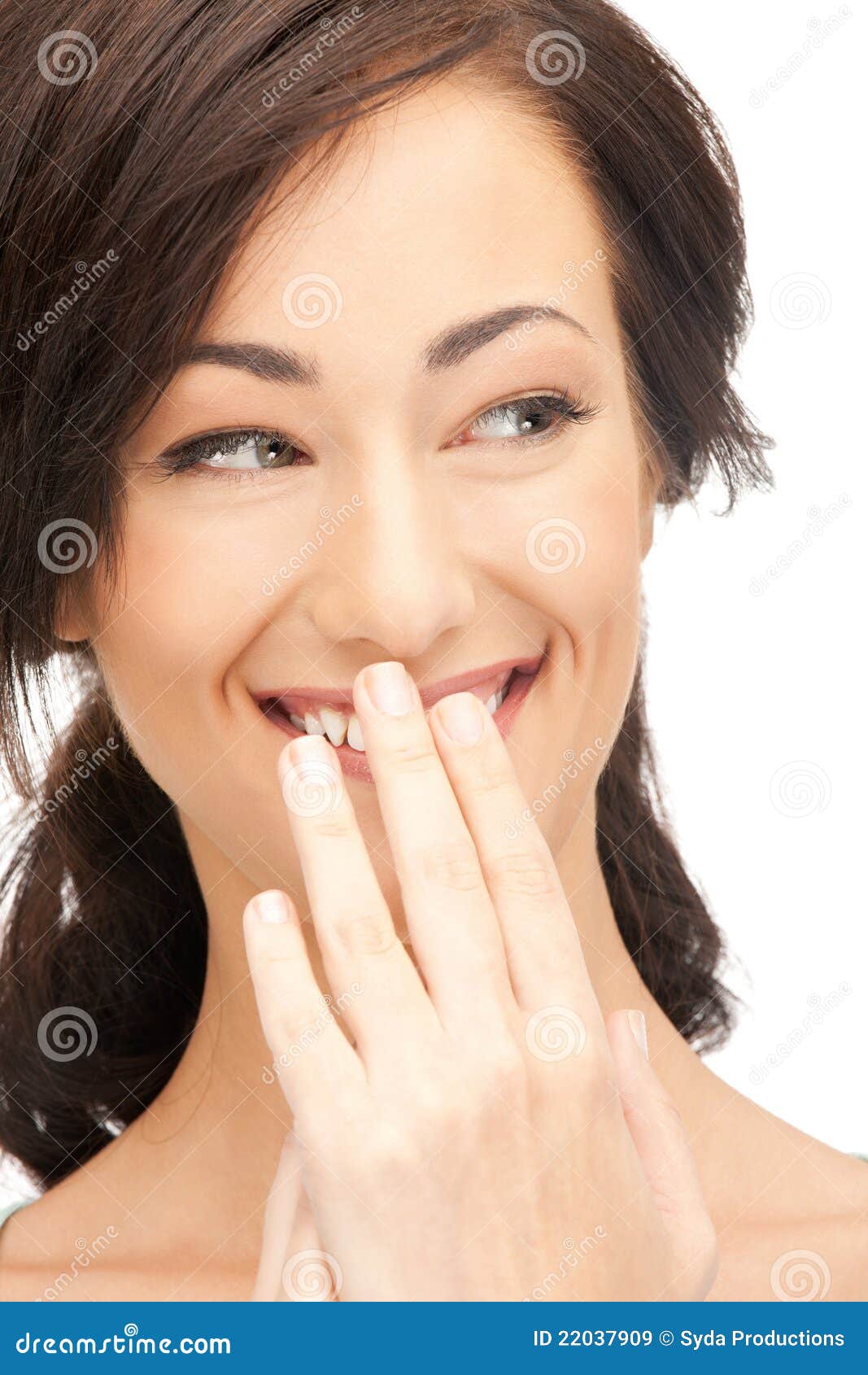 Donna di risata immagine stock. Immagine di ridere, voce - 22037909