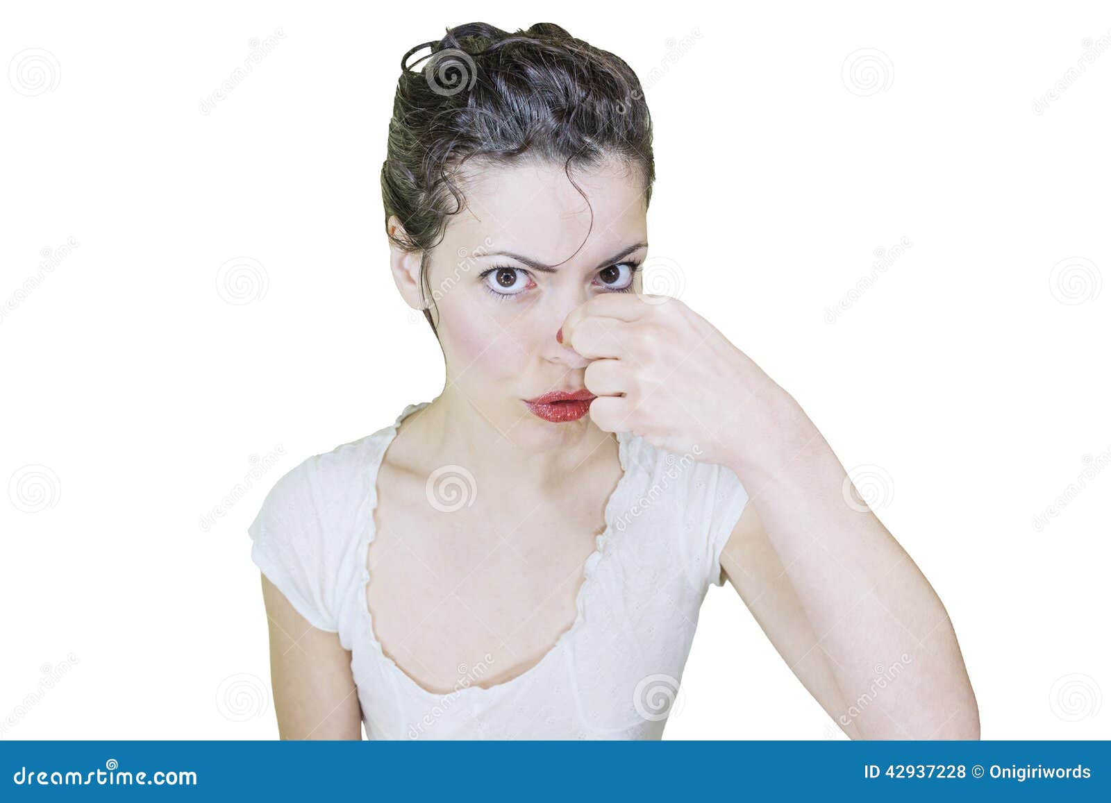 Donna disgustata fotografia stock. Immagine di naso, attraente - 42937228