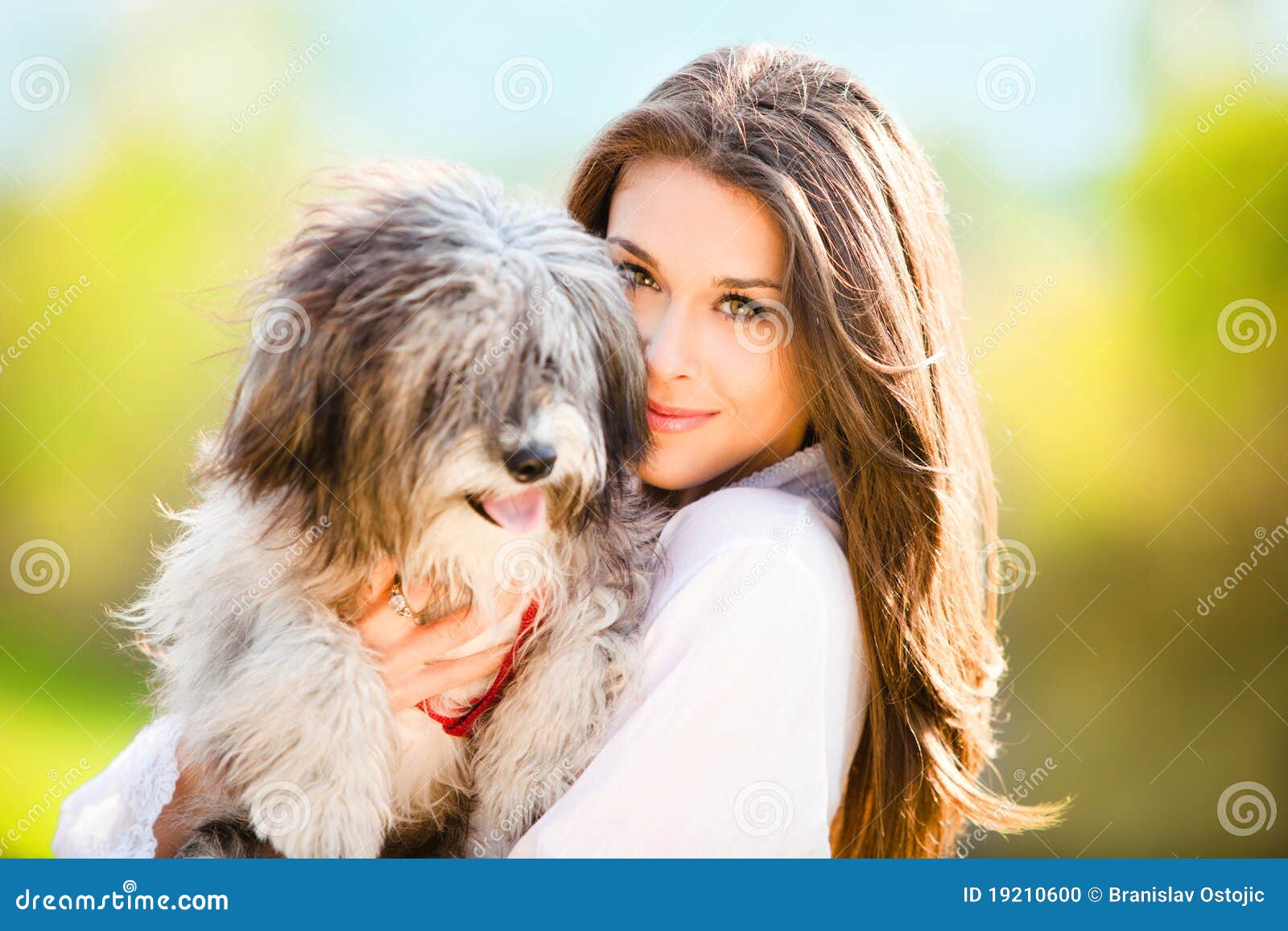 Donna e cane fotografia stock. Immagine di amicizia, calore - 19210600