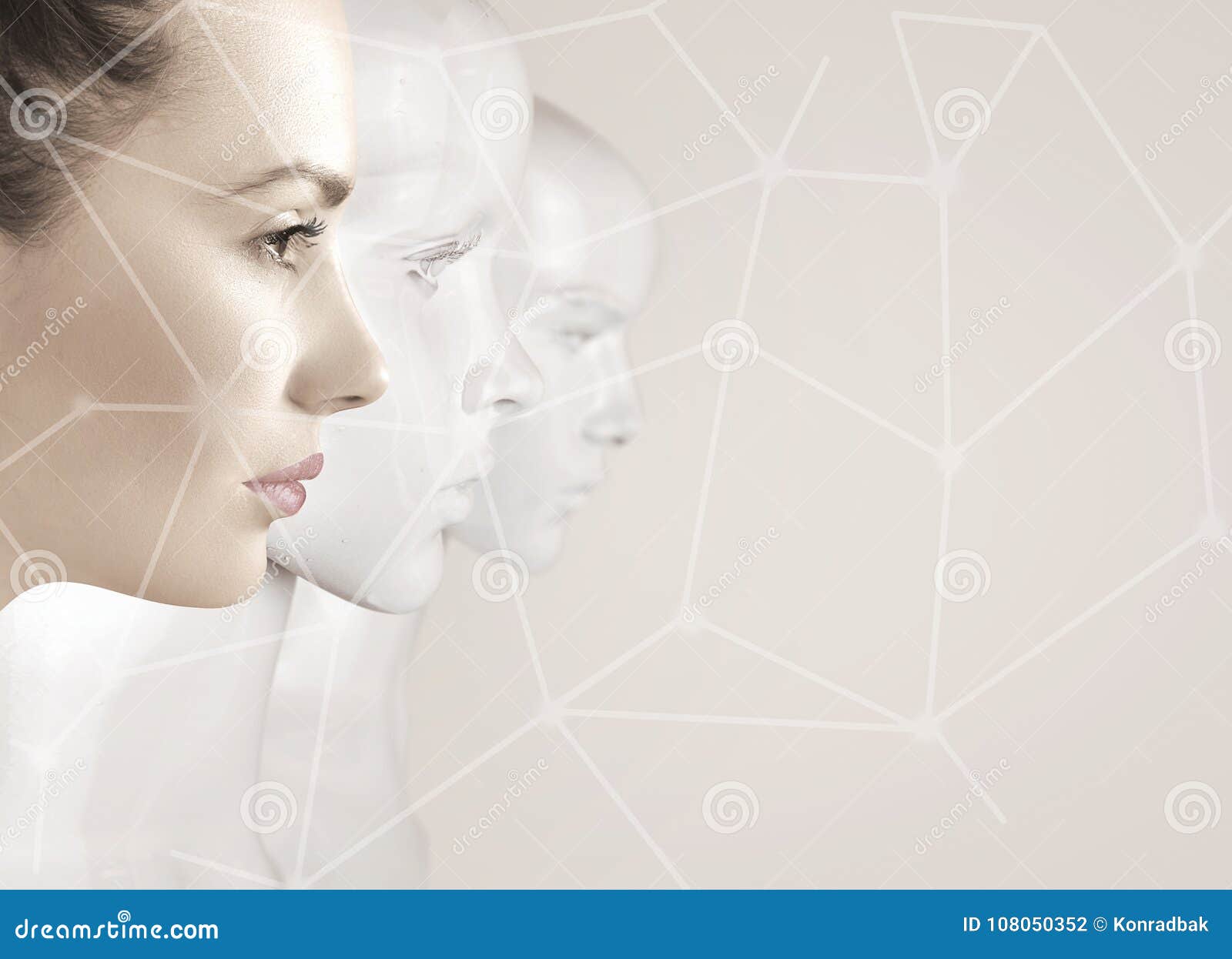 Donna E Robot - Intelligenza Artificiale Fotografia Stock - Immagine di ...