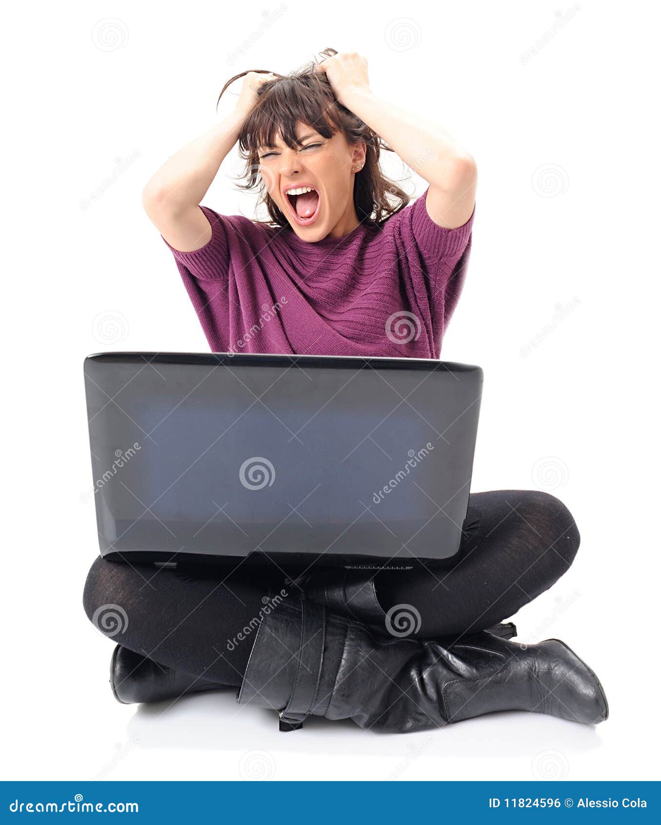 Donna frustrata fotografia stock. Immagine di frustrato - 11824596