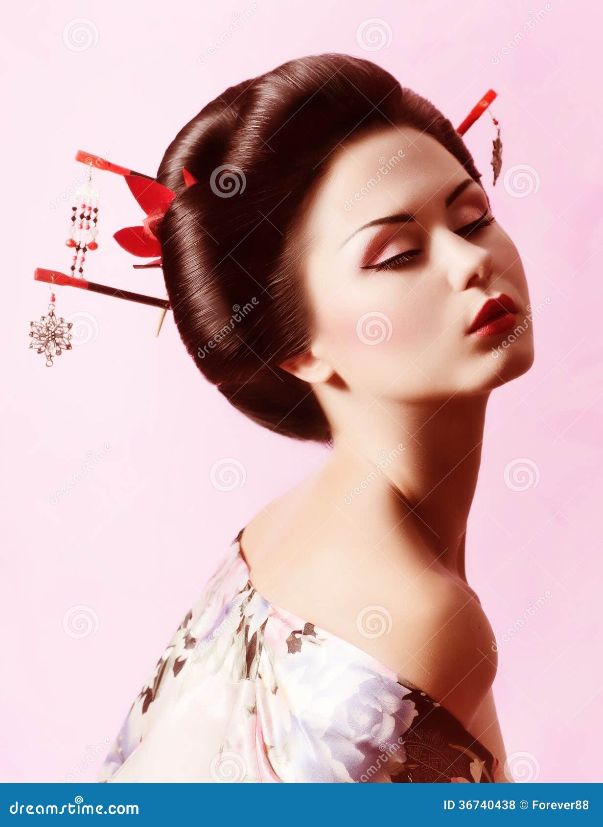 Donna Giapponese Della Geisha Fotografia Stock - Immagine di asiatico ...
