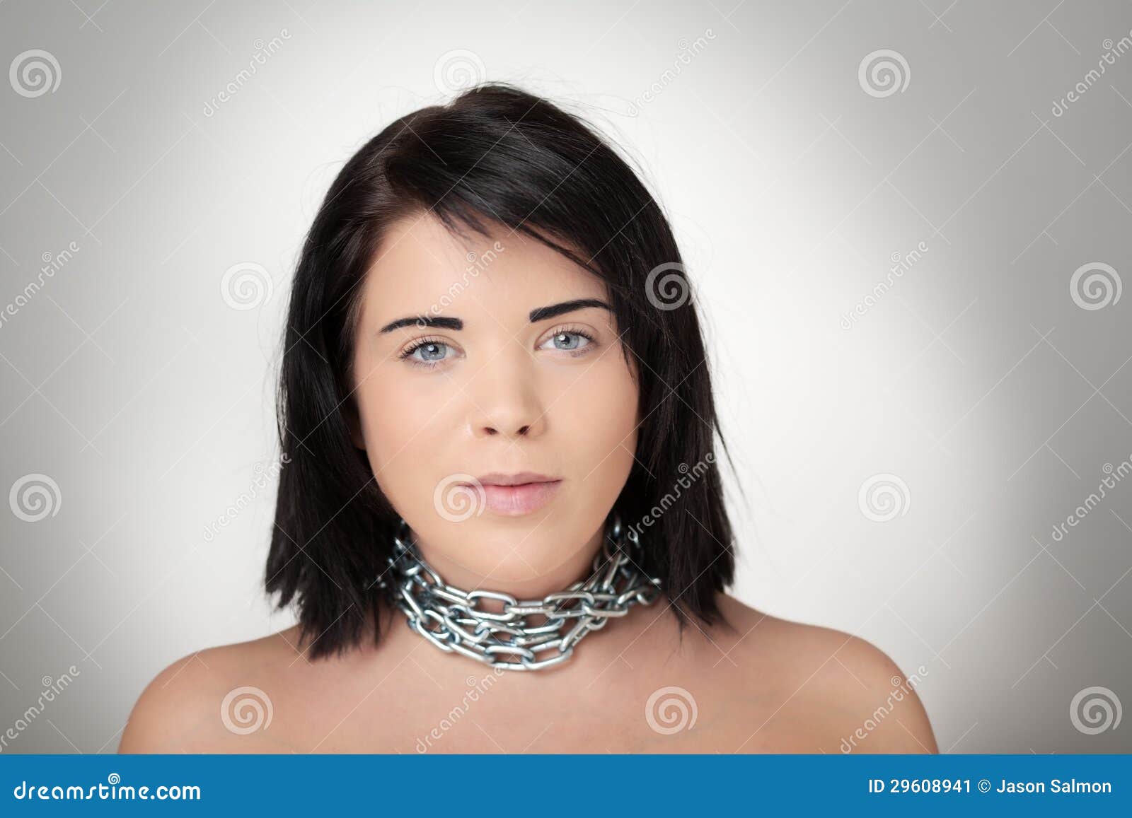 Donna Interamente Legata Su Immagine Stock - Immagine di spostato ...