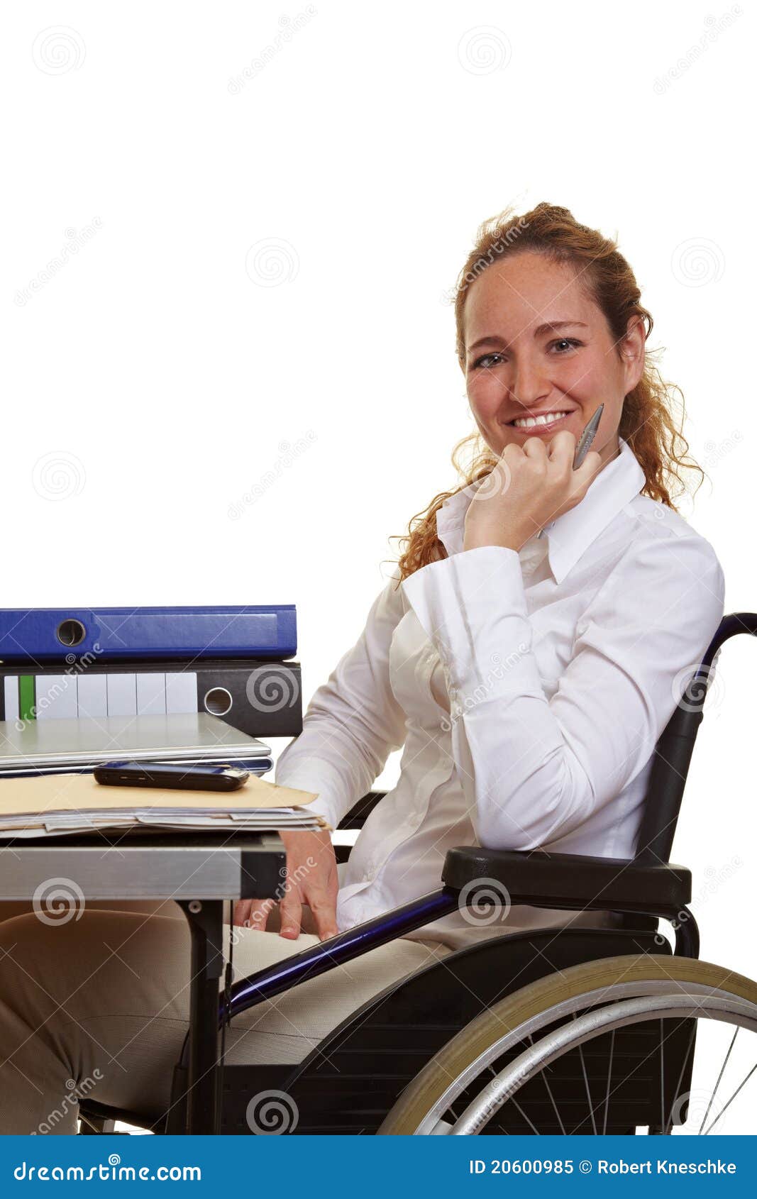 Donna invalida sul lavoro immagine stock. Immagine di disabile - 20600985