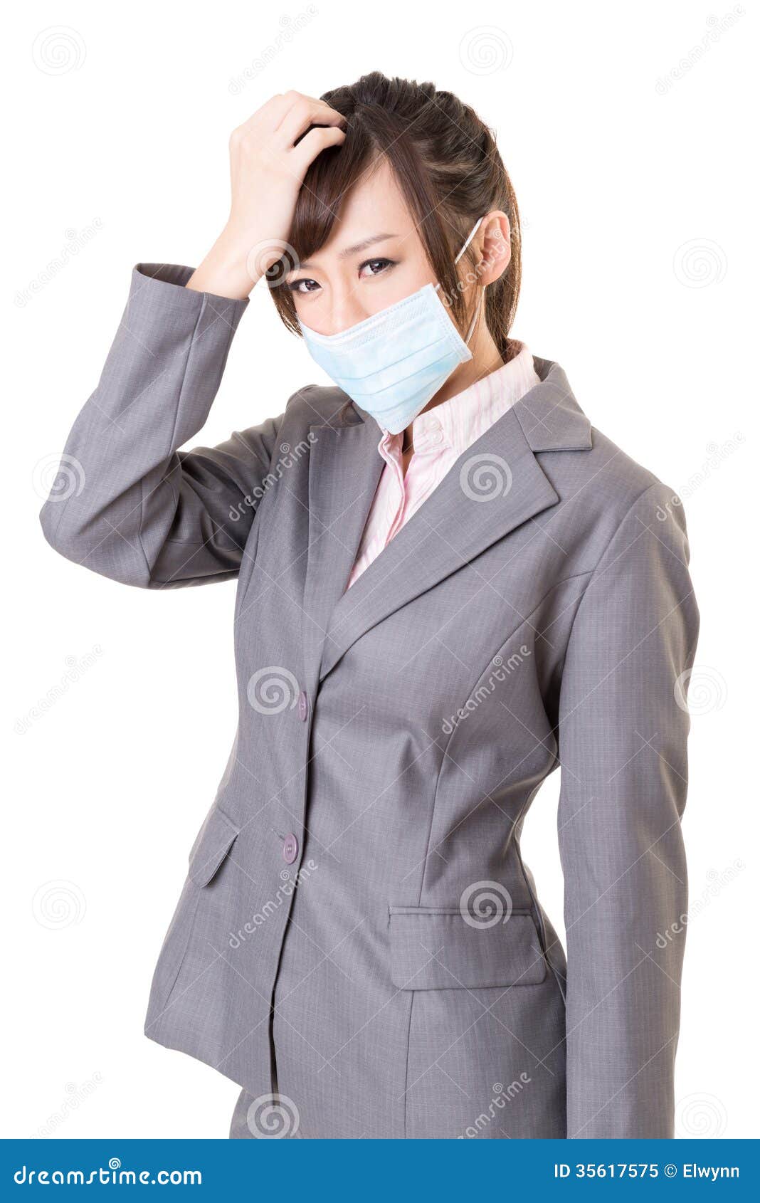 Donna malata di affari immagine stock. Immagine di commercio - 35617575