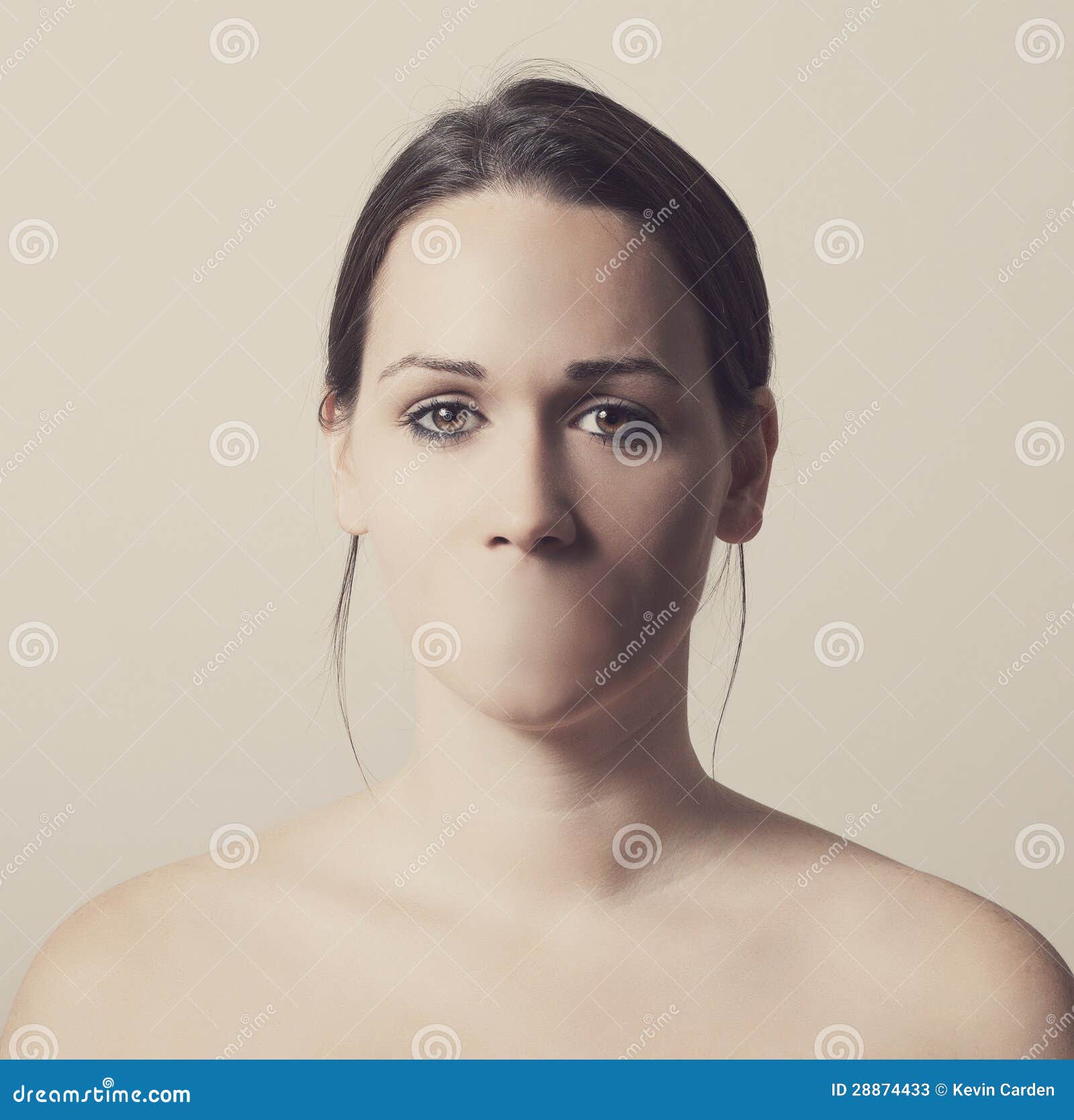 Donna senza bocca immagine stock. Immagine di muto, salute - 28874433