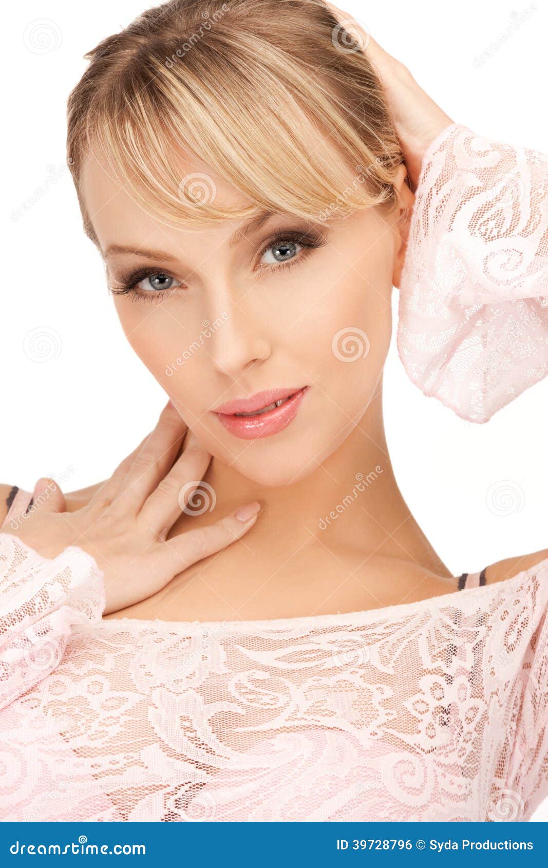 Donna Sexy in Vestito Trasparente Fotografia Stock - Immagine di ...