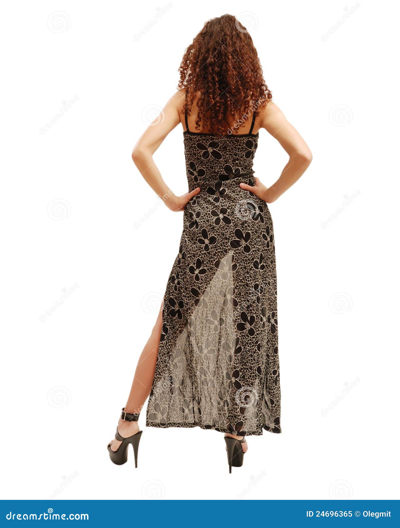 Donna Snella Tramite Il Vestito Trasparente. Immagine Stock - Immagine ...