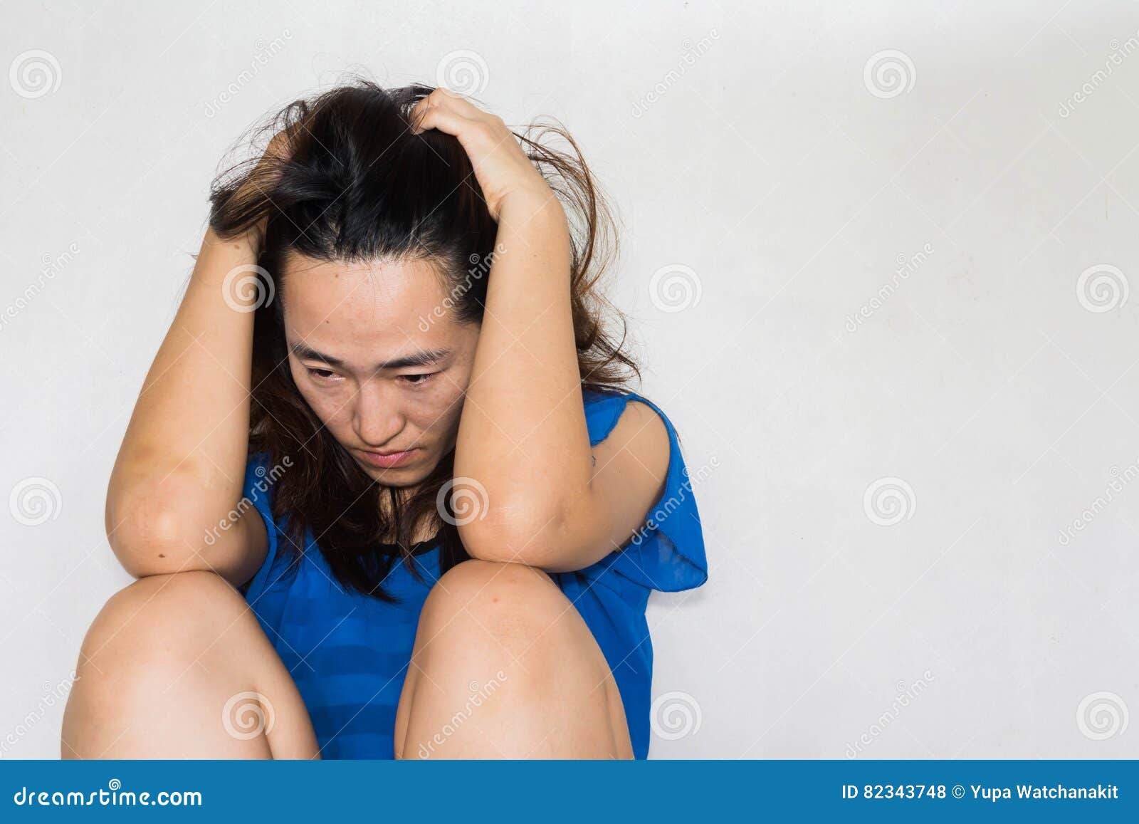 Donna Stressante E Disperata Fotografia Stock - Immagine di ...