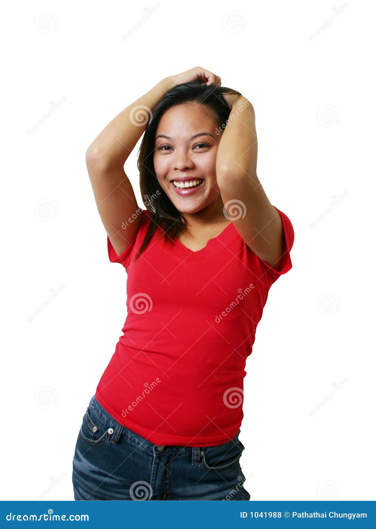 Donne asiatiche fotografia stock. Immagine di azione, mano - 1041988