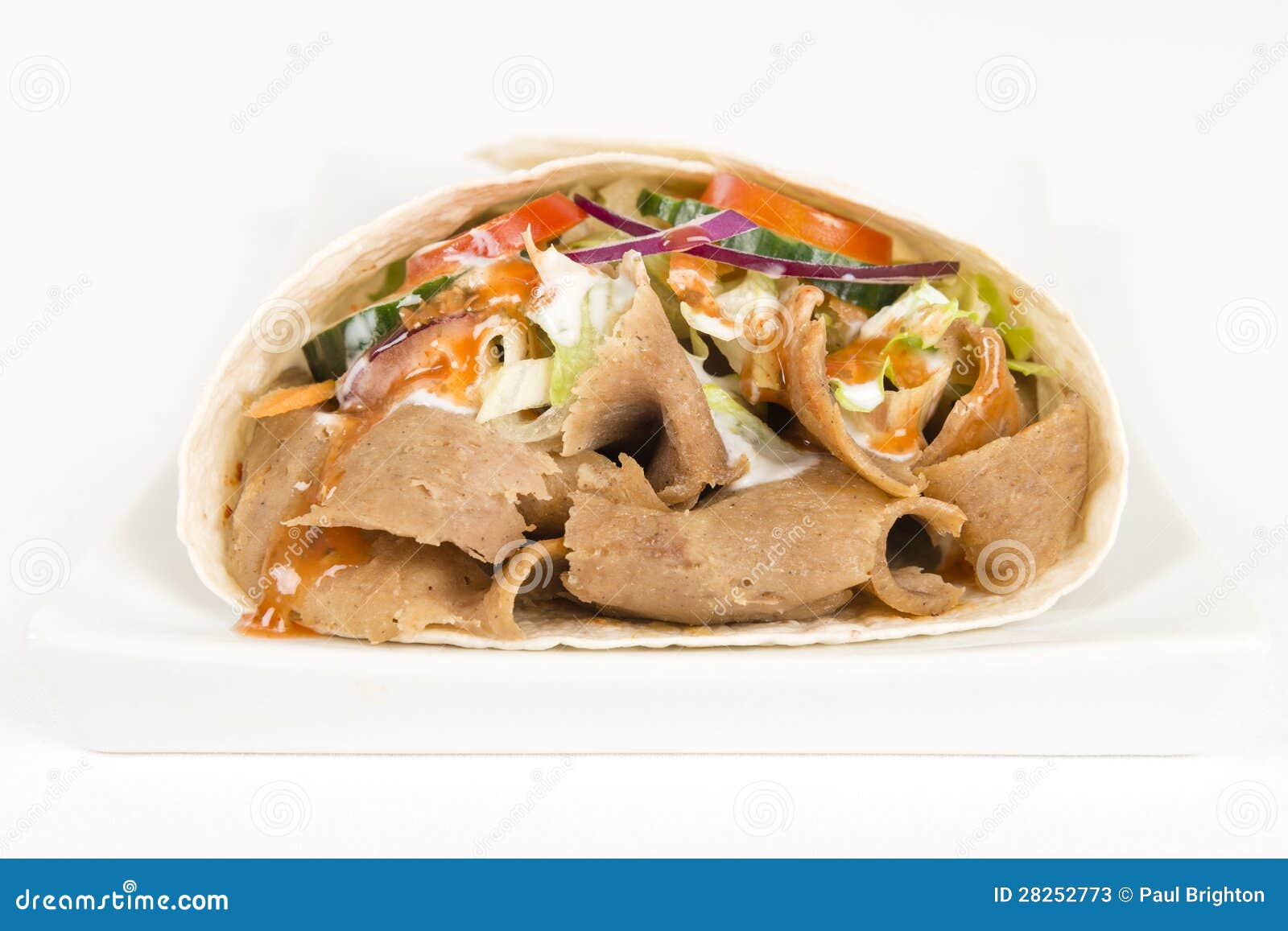 Donner Kebab Wrap stock image. Image of eastern, gyro - 28252773
