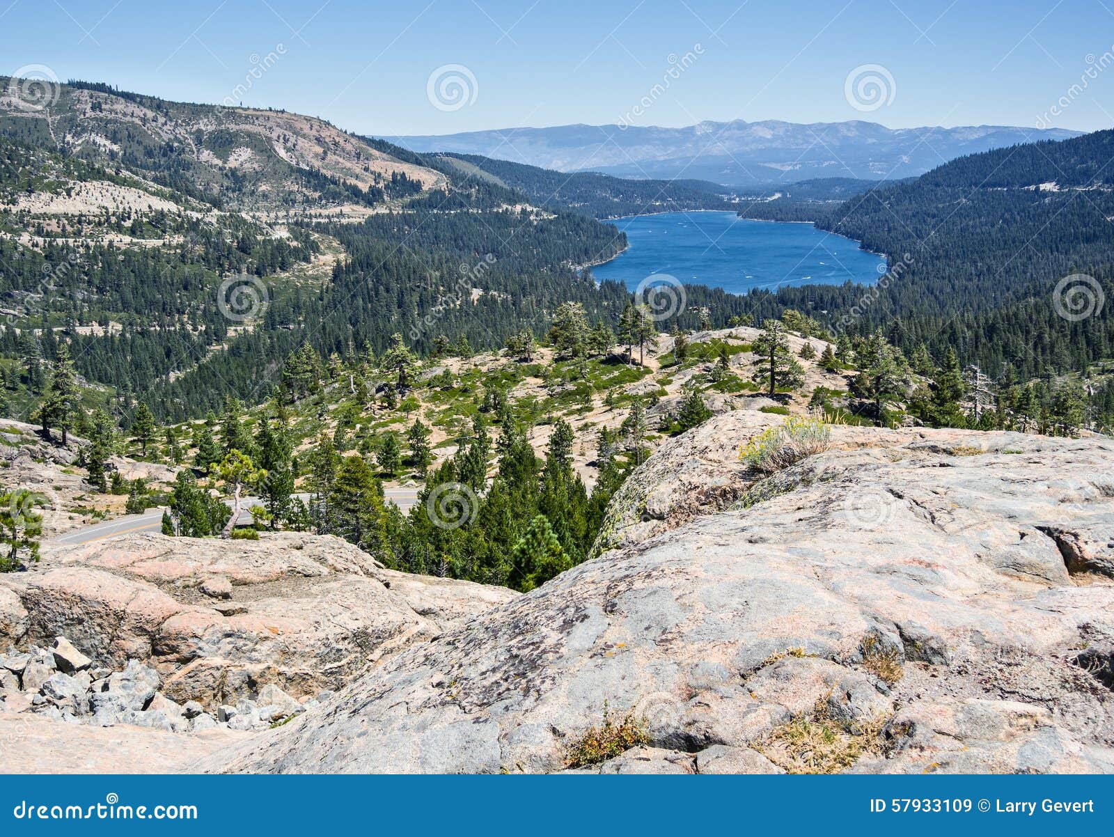 Donner Lake, California stock image. Image of pine, donner - 57933109