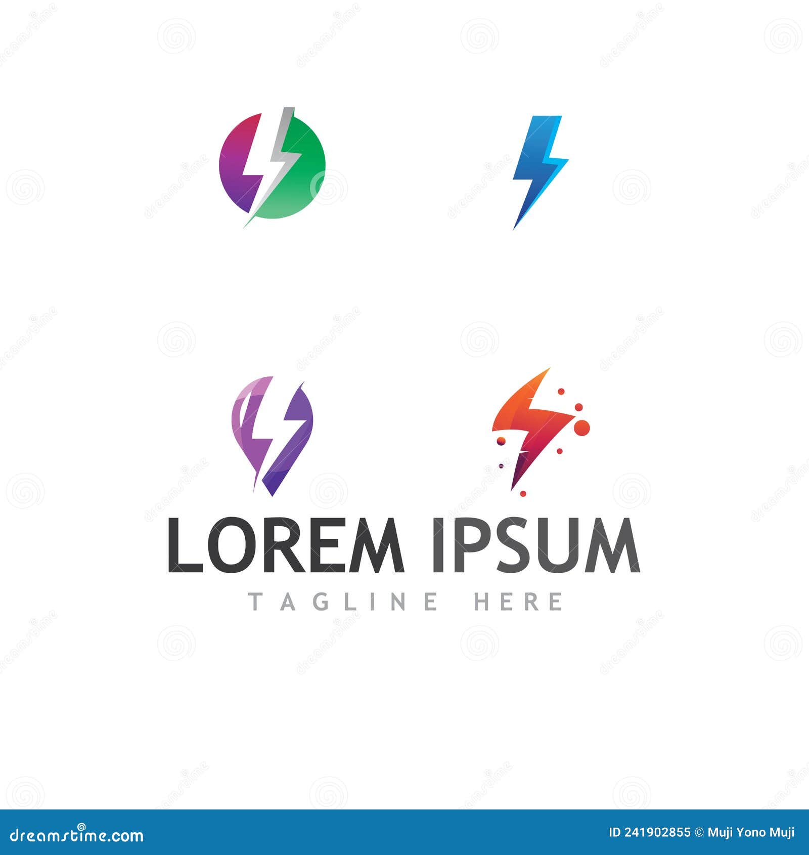 Donner-Logo Und Symbolbilder Vektor Abbildung - Illustration von ...