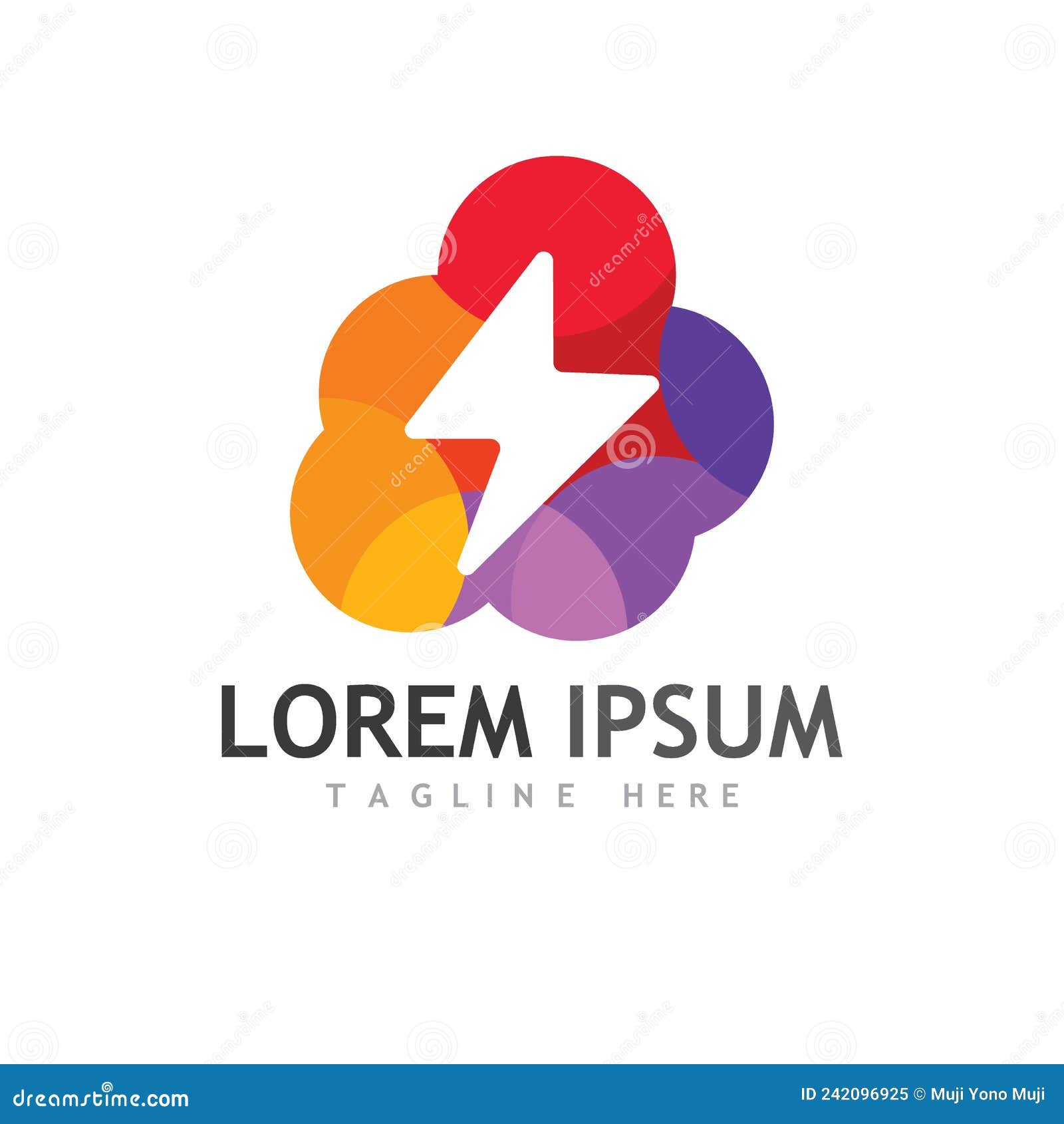 Donner-Logo Und Symbolbilder Vektor Abbildung - Illustration von pfeil ...