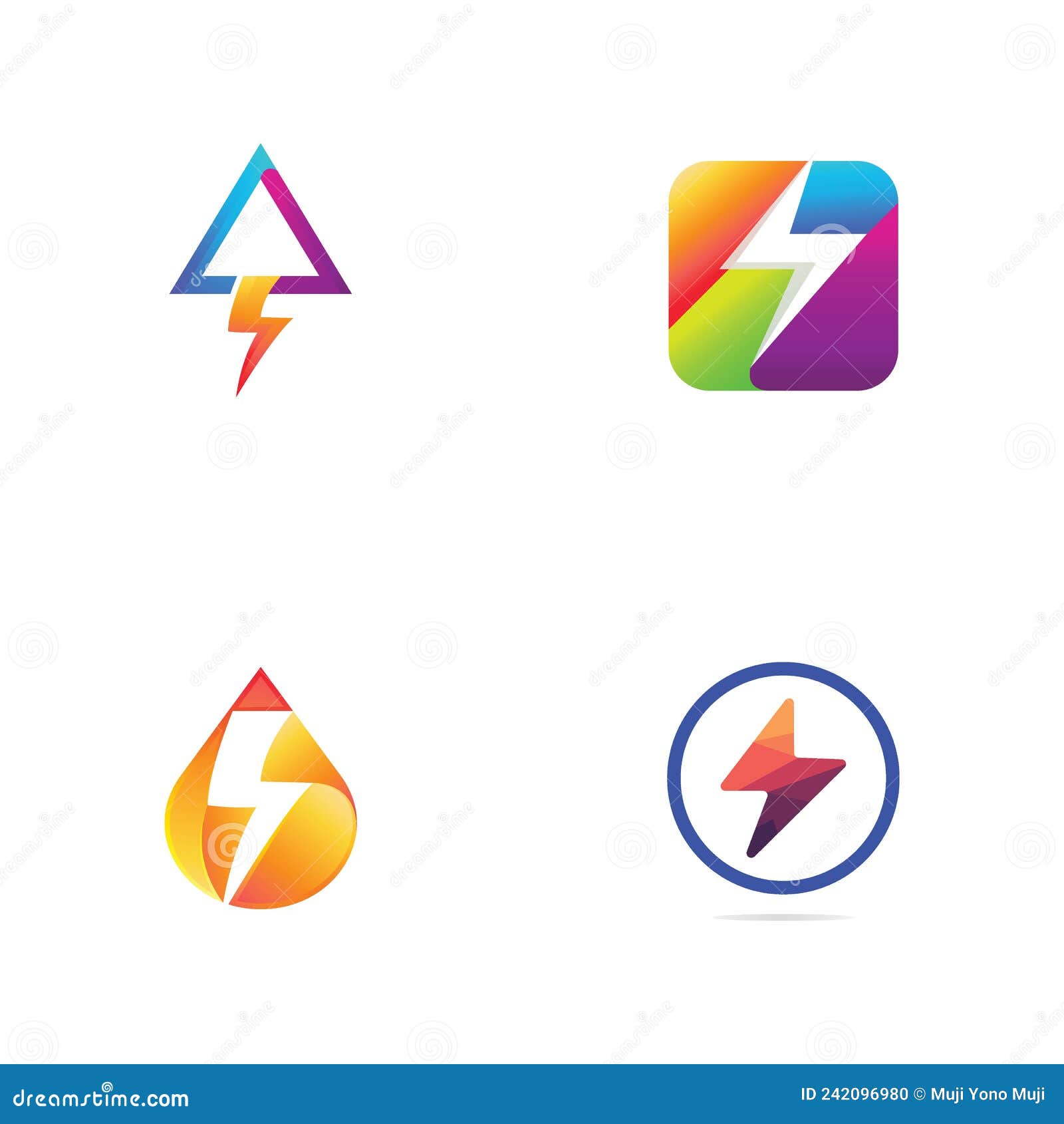 Donner-Logo Und Symbolbilder Vektor Abbildung - Illustration von ...